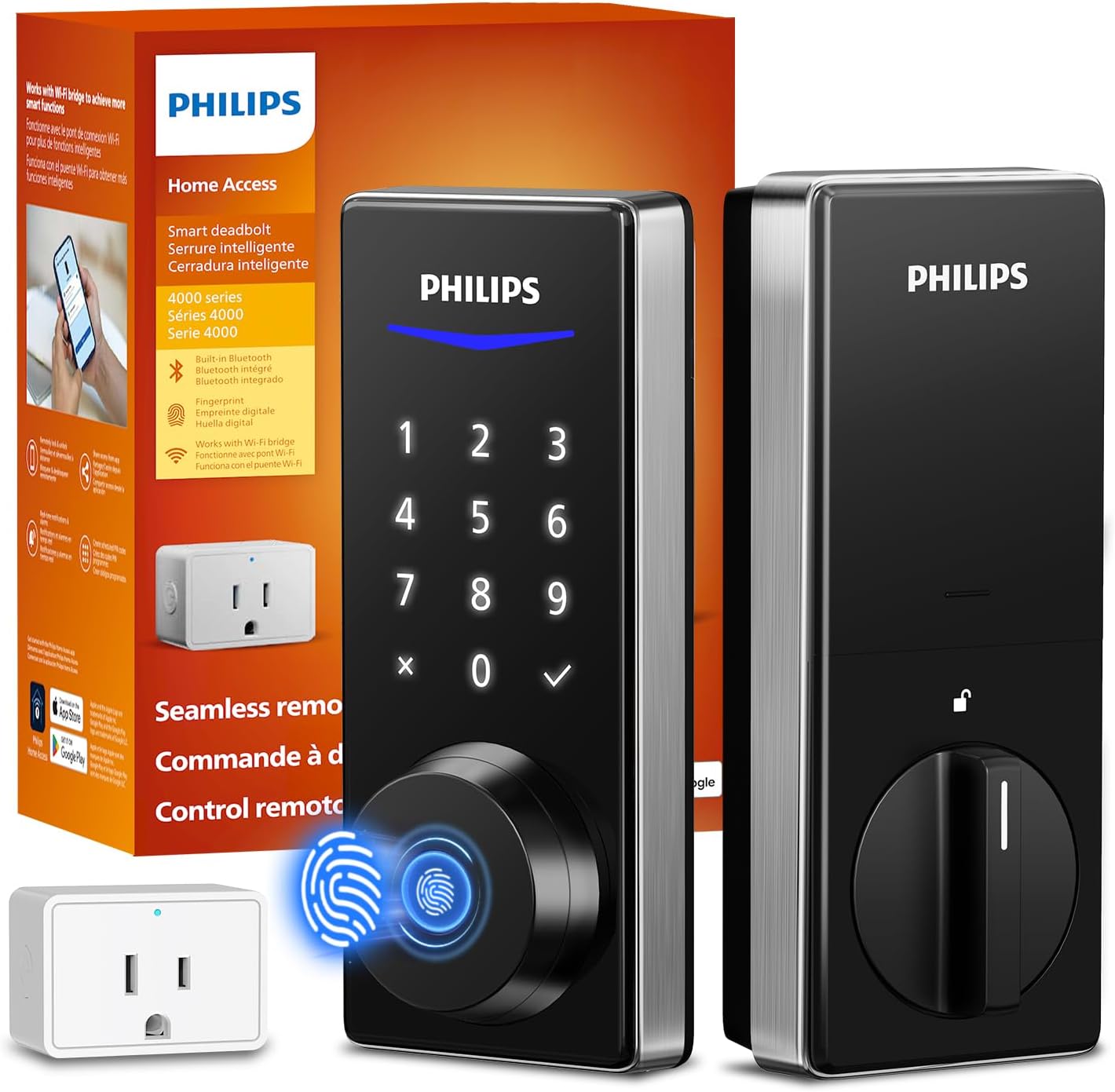 Philips Wi-Fi Smart Door Lock, Keyless Entry Door Lock with App Control ...