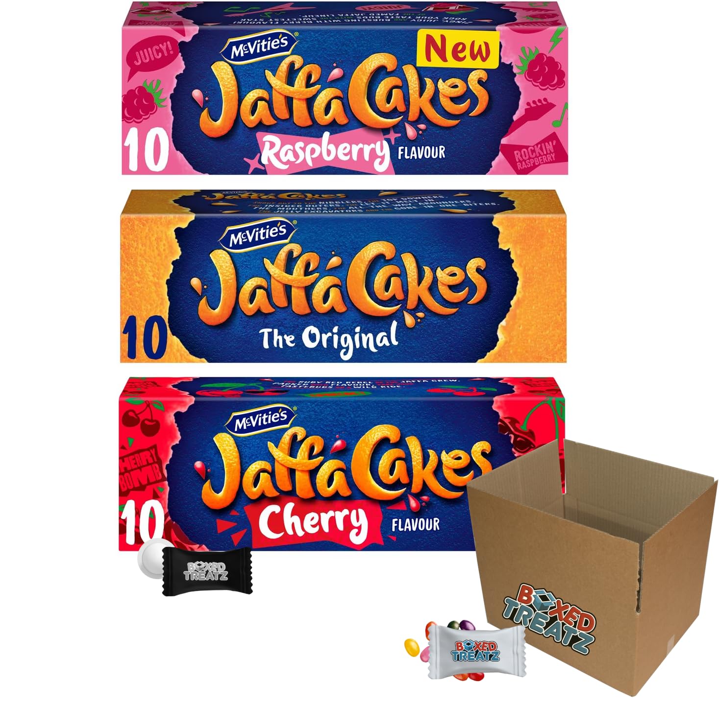Jaffa Cakes Selection 9-Pack Bundle: Original X 3, Raspberry X 3 ...