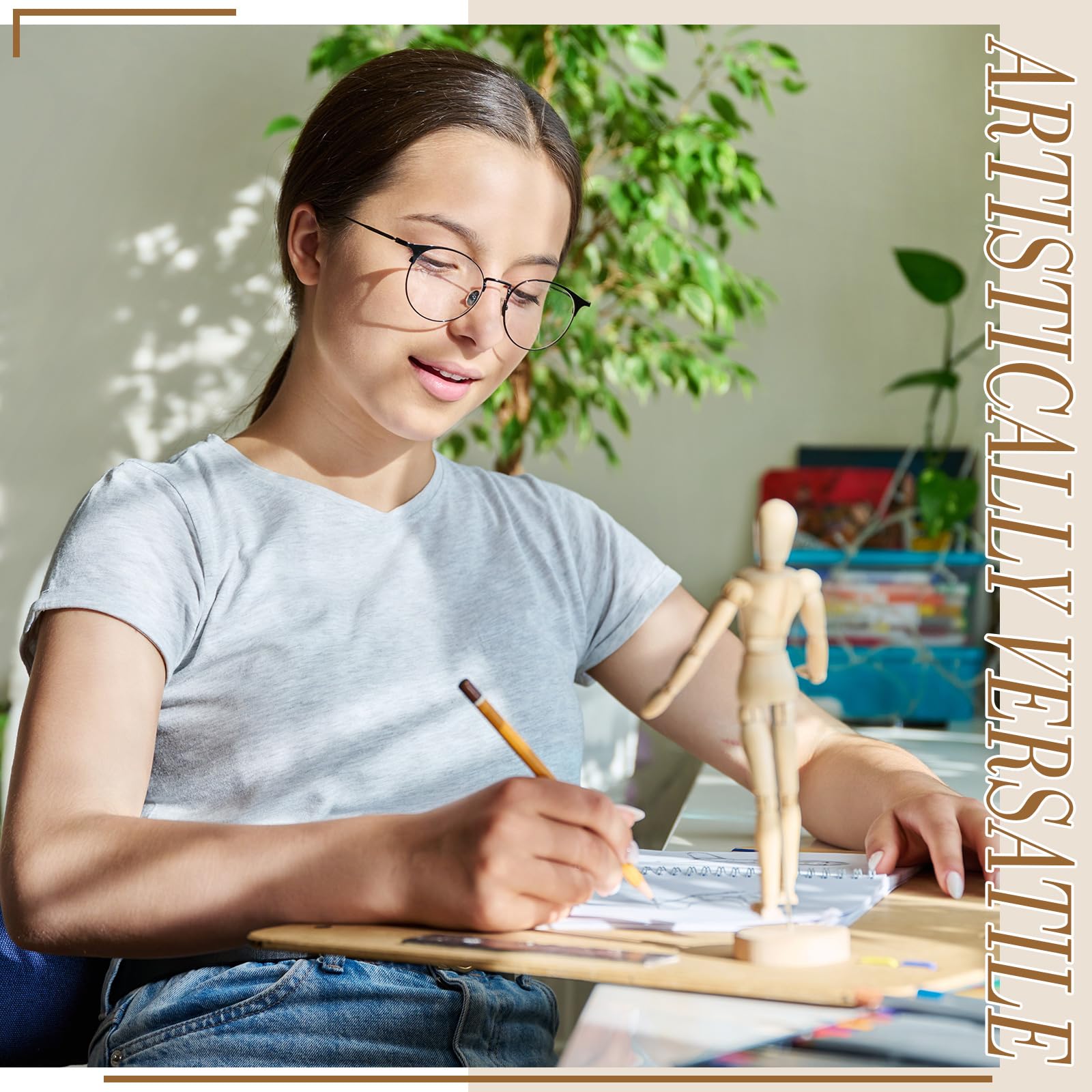 Snapklik.com : Hiboom 4 Pcs 8 & 12 Artists Wooden Manikin Wooden ...