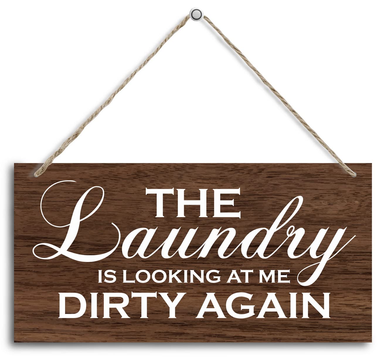 Amazon.com : Hanging Laundry Wood Decor Sign, Laundry is Looking at Me ...