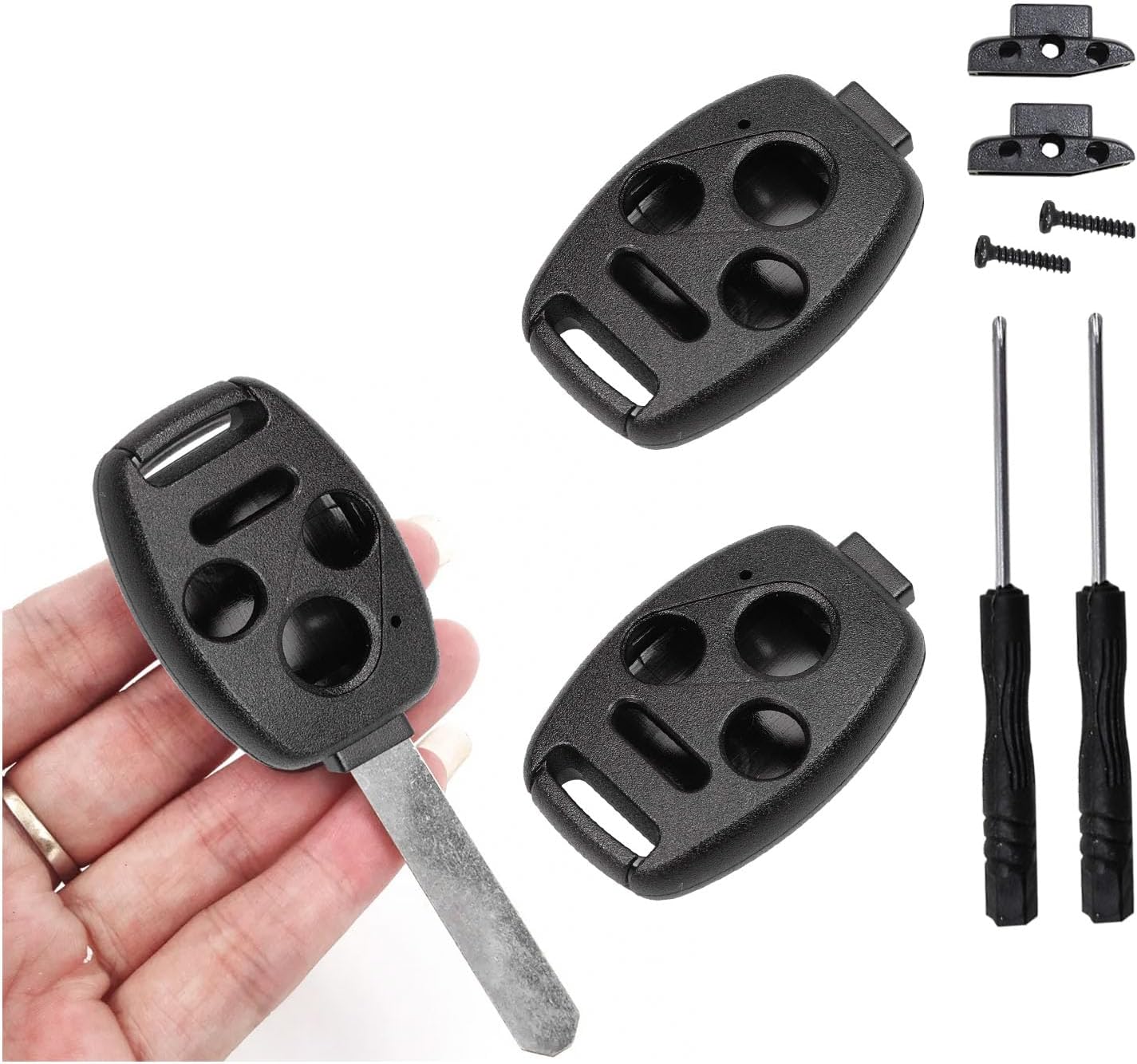 Amazon.com: Augeny 2PCS Replacement Key Fob Case Shell, No Cutting ...