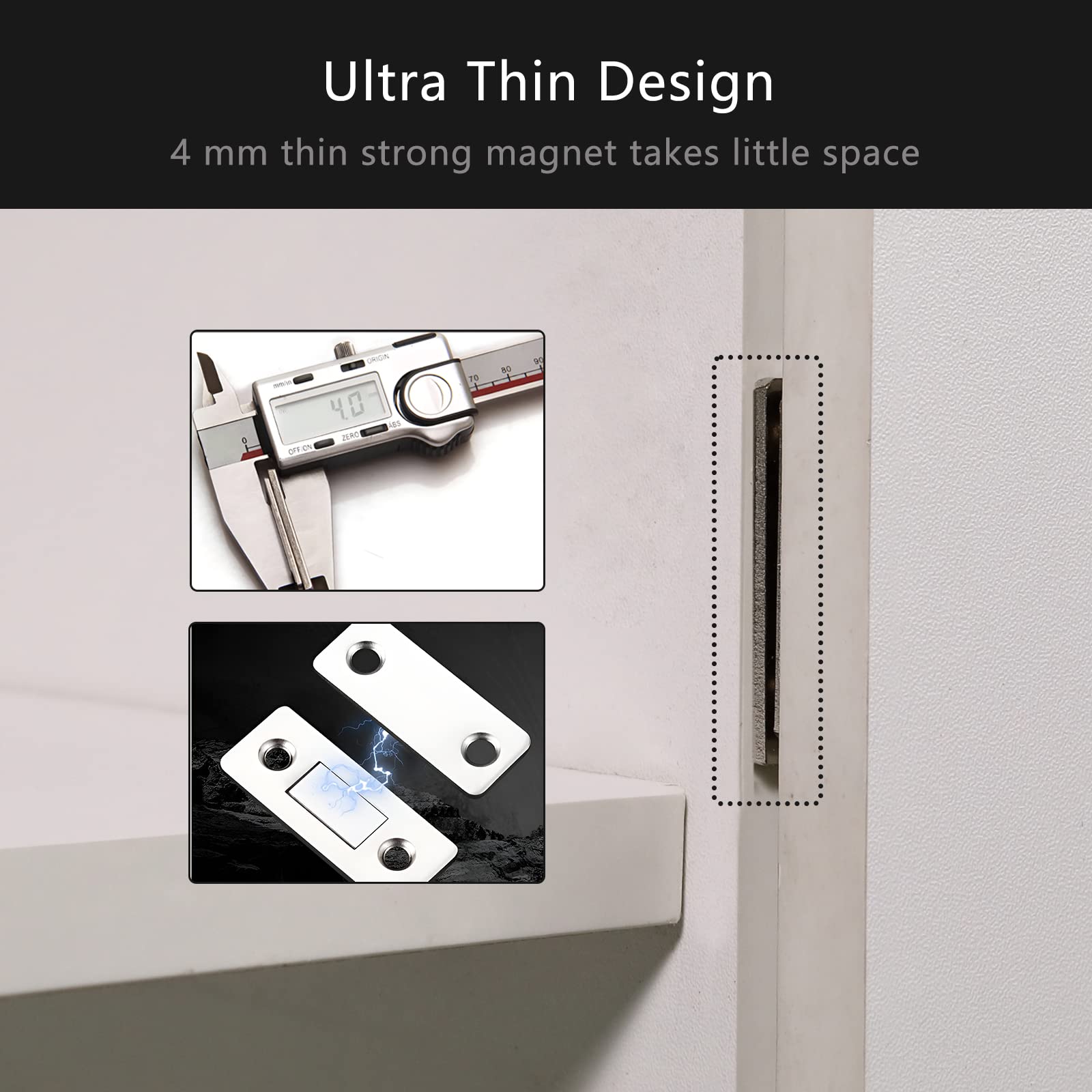 Snapklik.com : Cabinet Magnetic Catch, 6 Pack Ultra Thin Magnetic ...