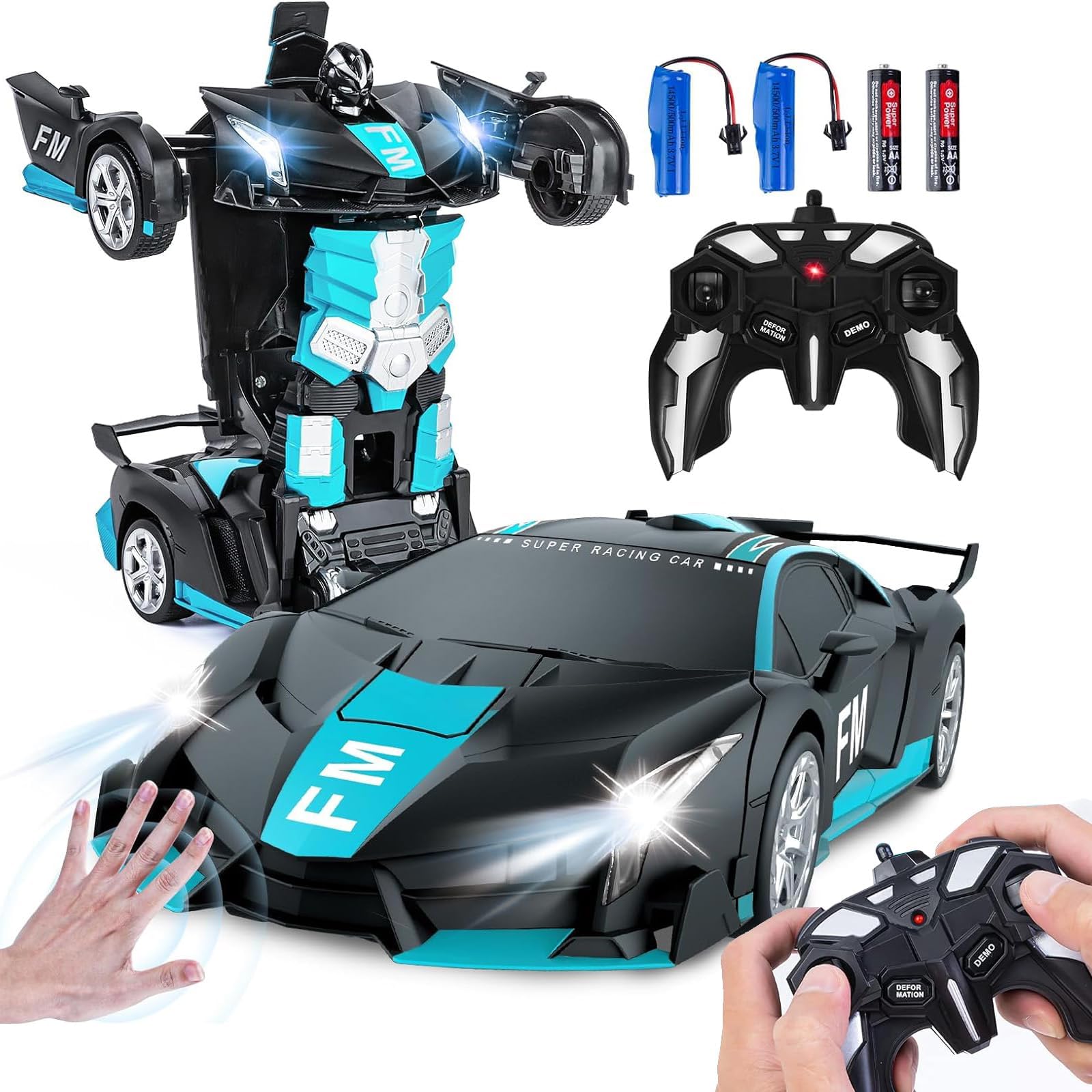Chridark Remote Control Car Toys - Transforming RC Cars for Kids & Boys ...