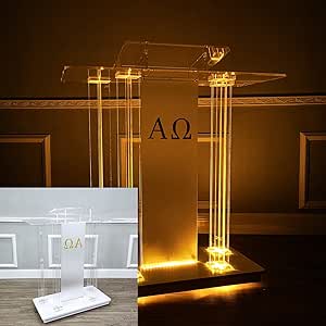 Acrylic Lecterns, Church Pulpits, Lecterns with LED Lights And Casters ...