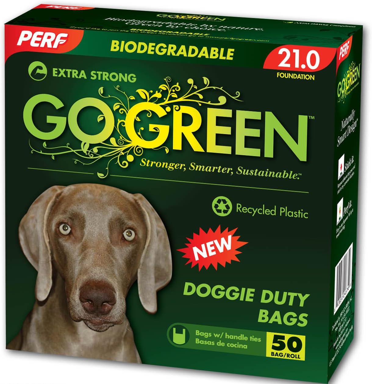 Amazon.com : Go Green Biodegradable Dog and Kitty Liter Bag w/ Handles ...