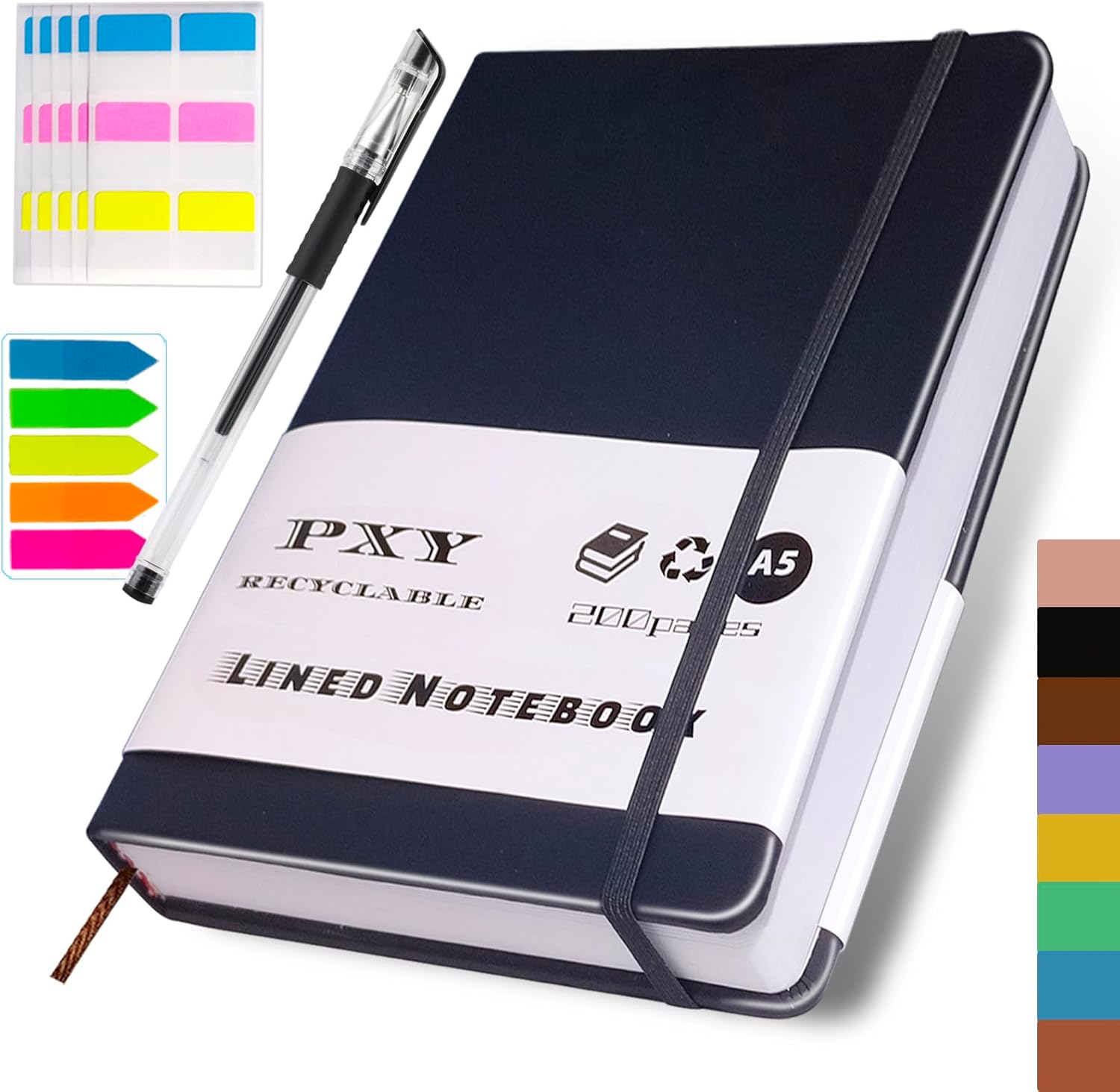 Amazon.com : Luxury Premium Lined Journal Notebook, 200 Pages Real 100 ...