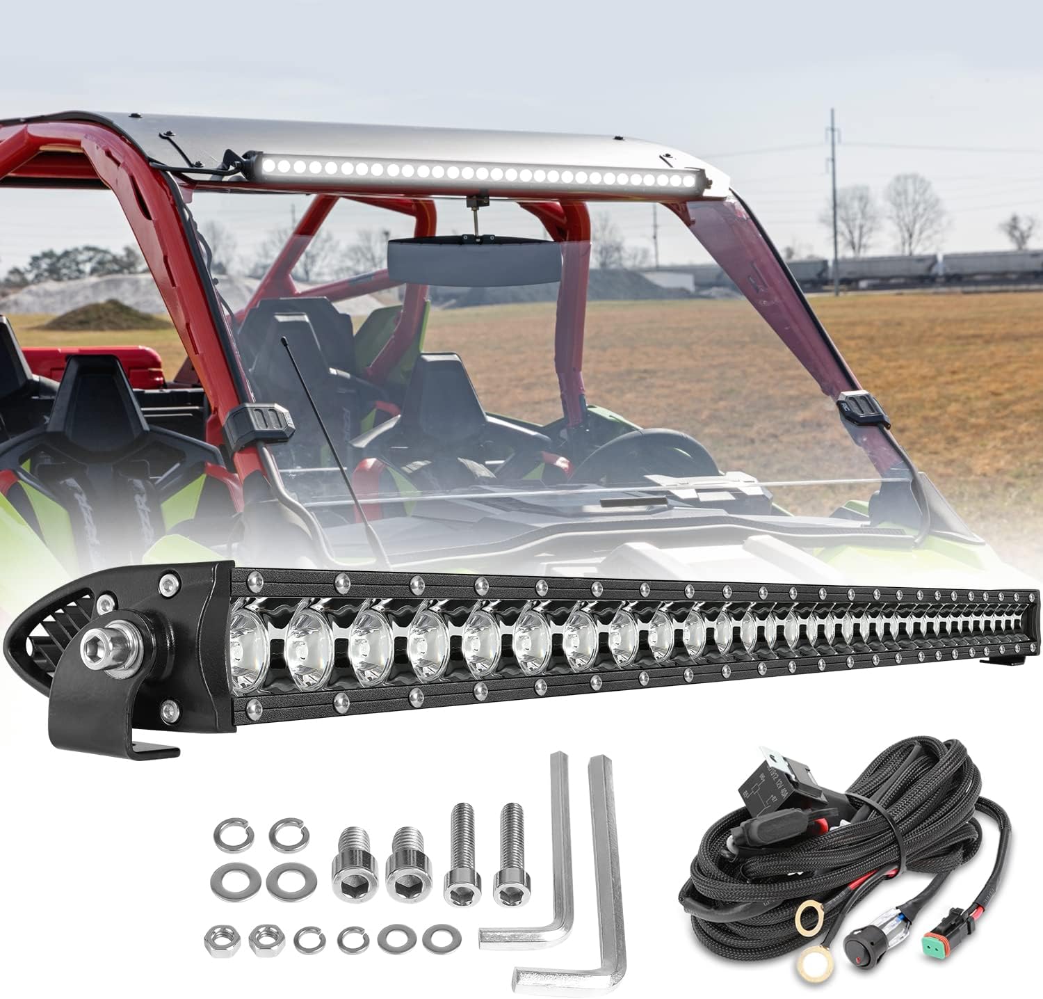 Amazon.com: 30 Inch Light Bar, Lumimotor Slim Single Row LED Light Bar ...