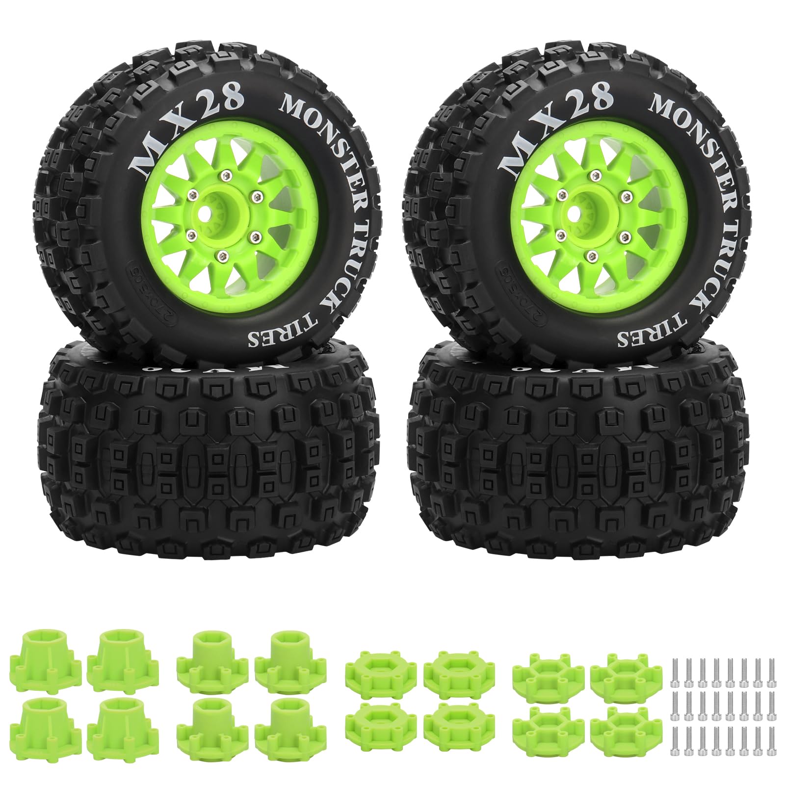 Amazon.com: 2.8" RC Tires with 12mm/14mm Hex Adapter 1/10 Scale RC ...