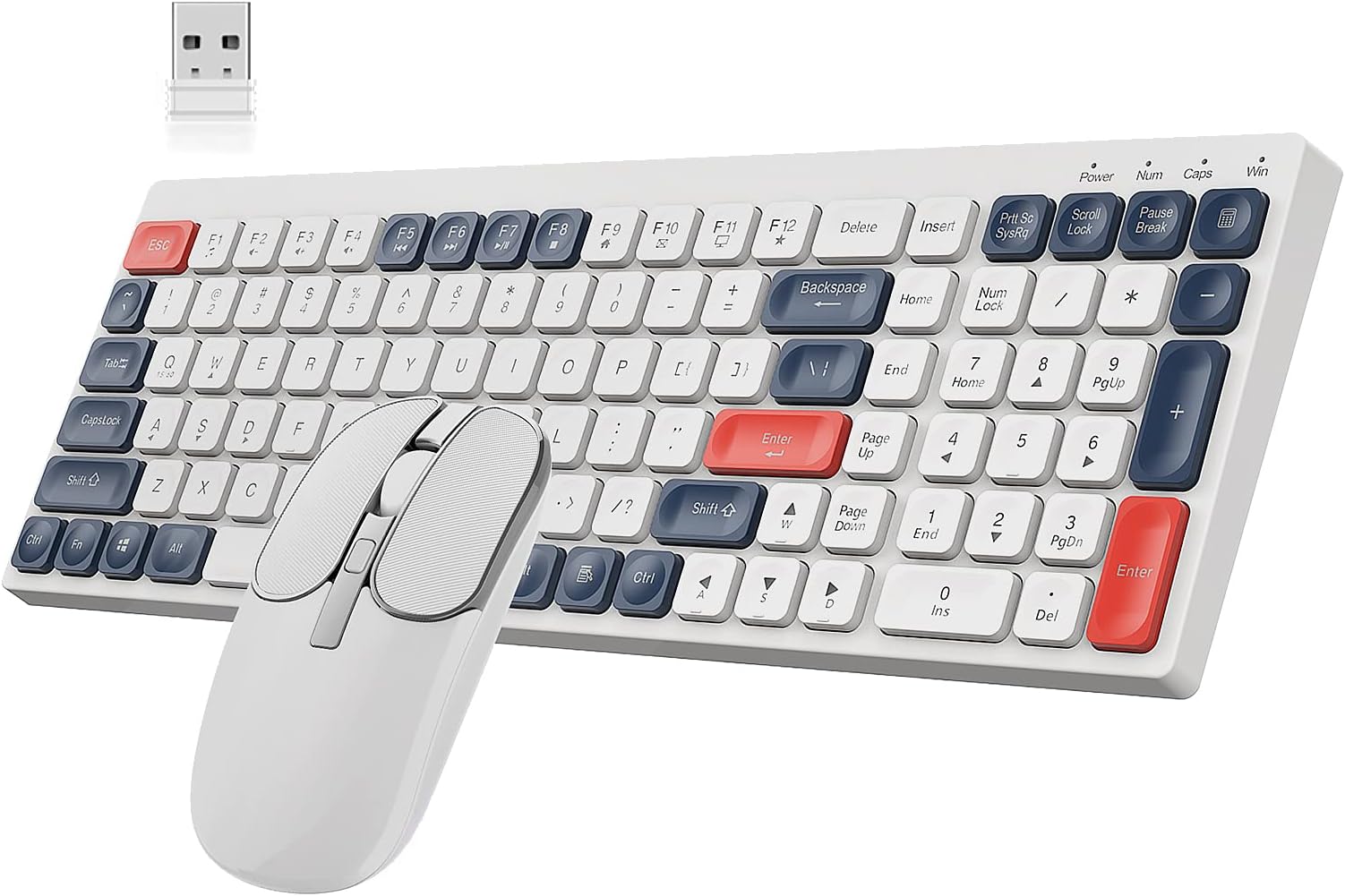 Amazon.com: Bluetooth Wireless Keyboard and Mouse Combo Tri-Mode (BT5.1 ...