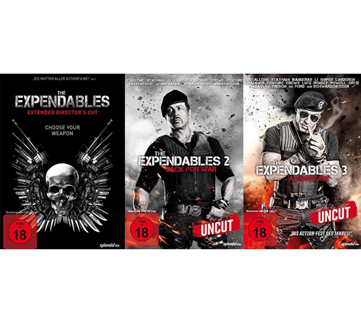 The Expendables 1-3: The Expendables (Ext. Director's Cut) + The ...