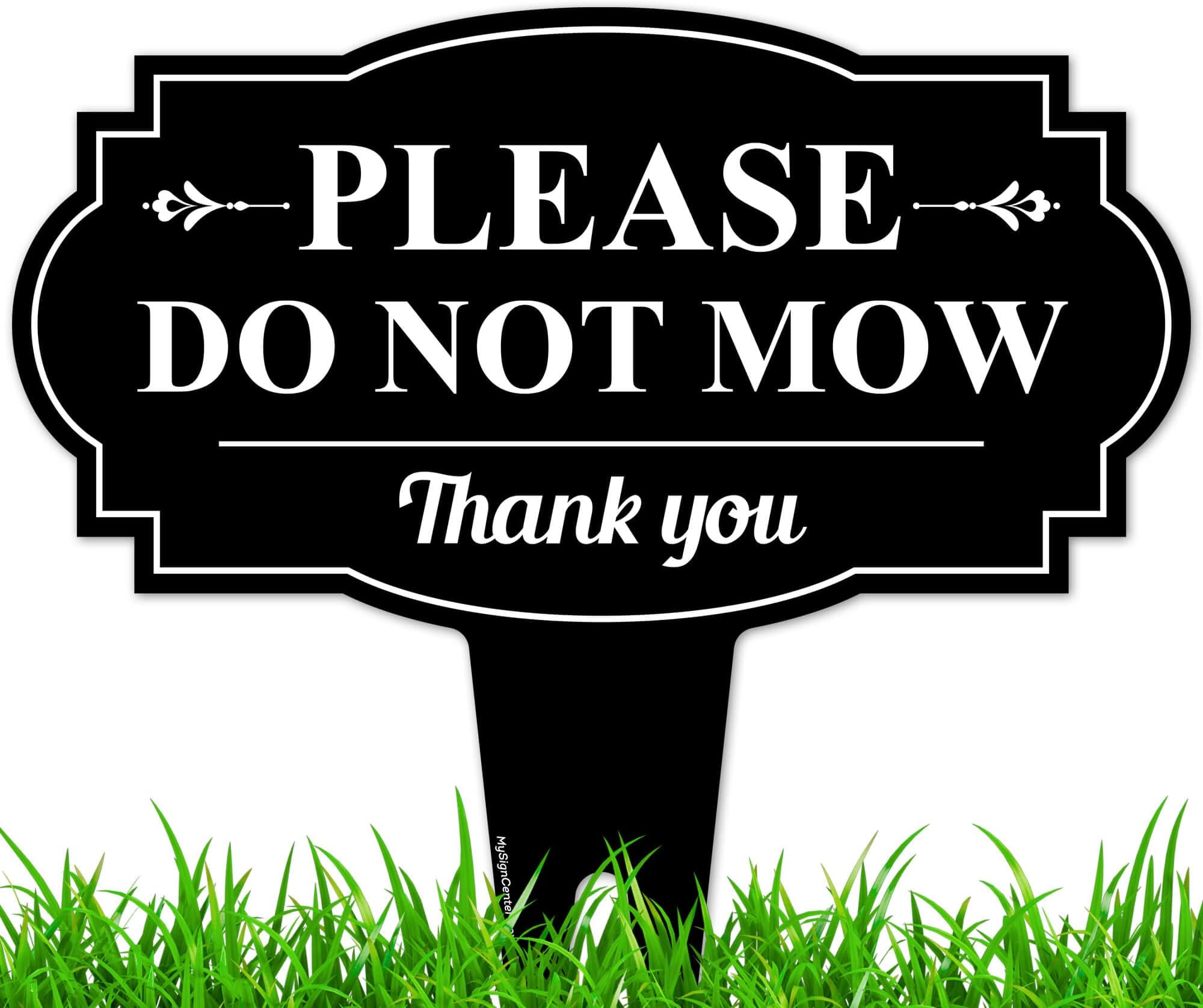 Amazon.com : Please Do Not Mow Sign, 13"x13", Heavy Duty Integrated ...