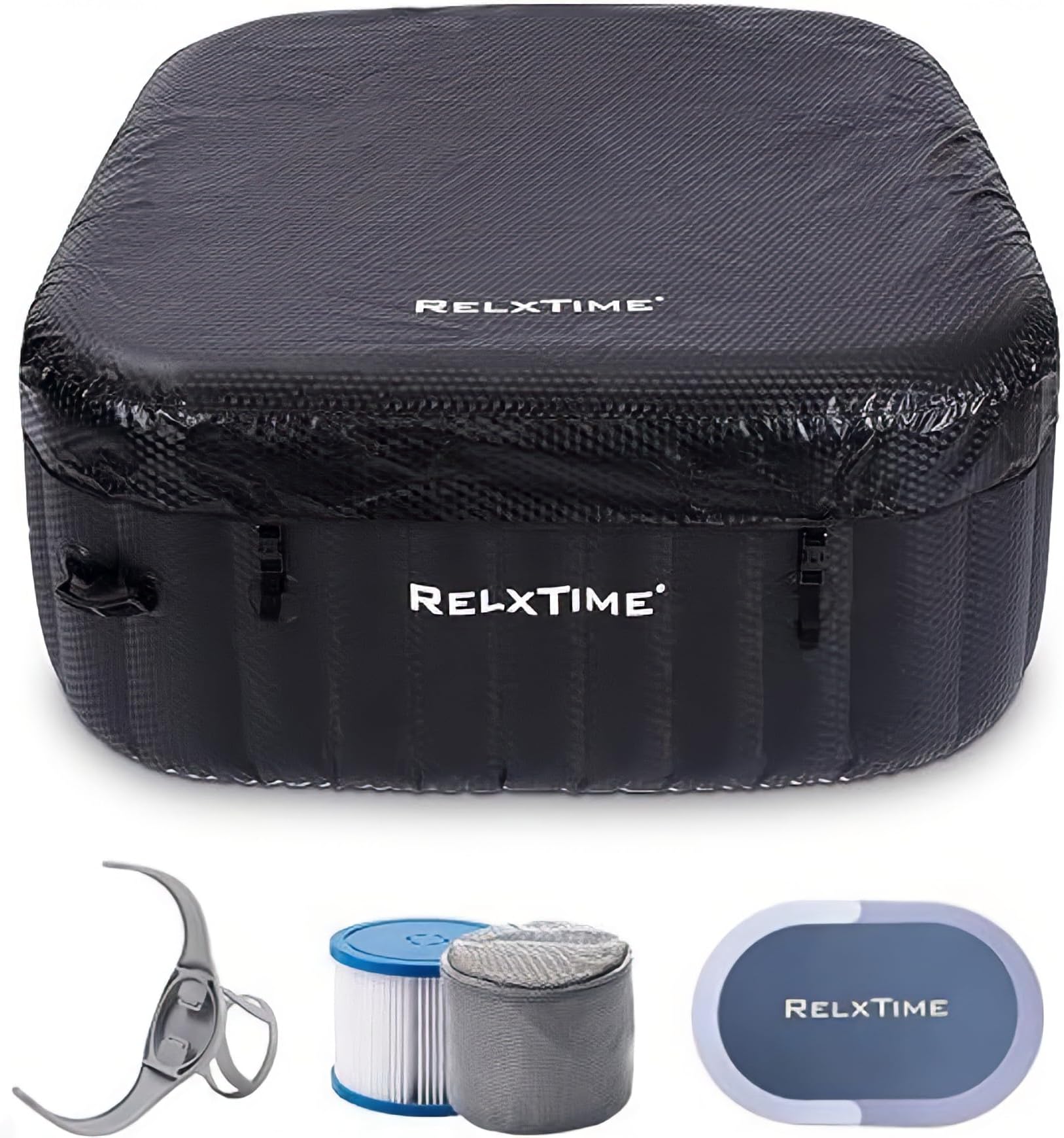 Amazon.com : RELXTIME Portable Hot Tub Inflatable 2-3 Person Spa Square ...