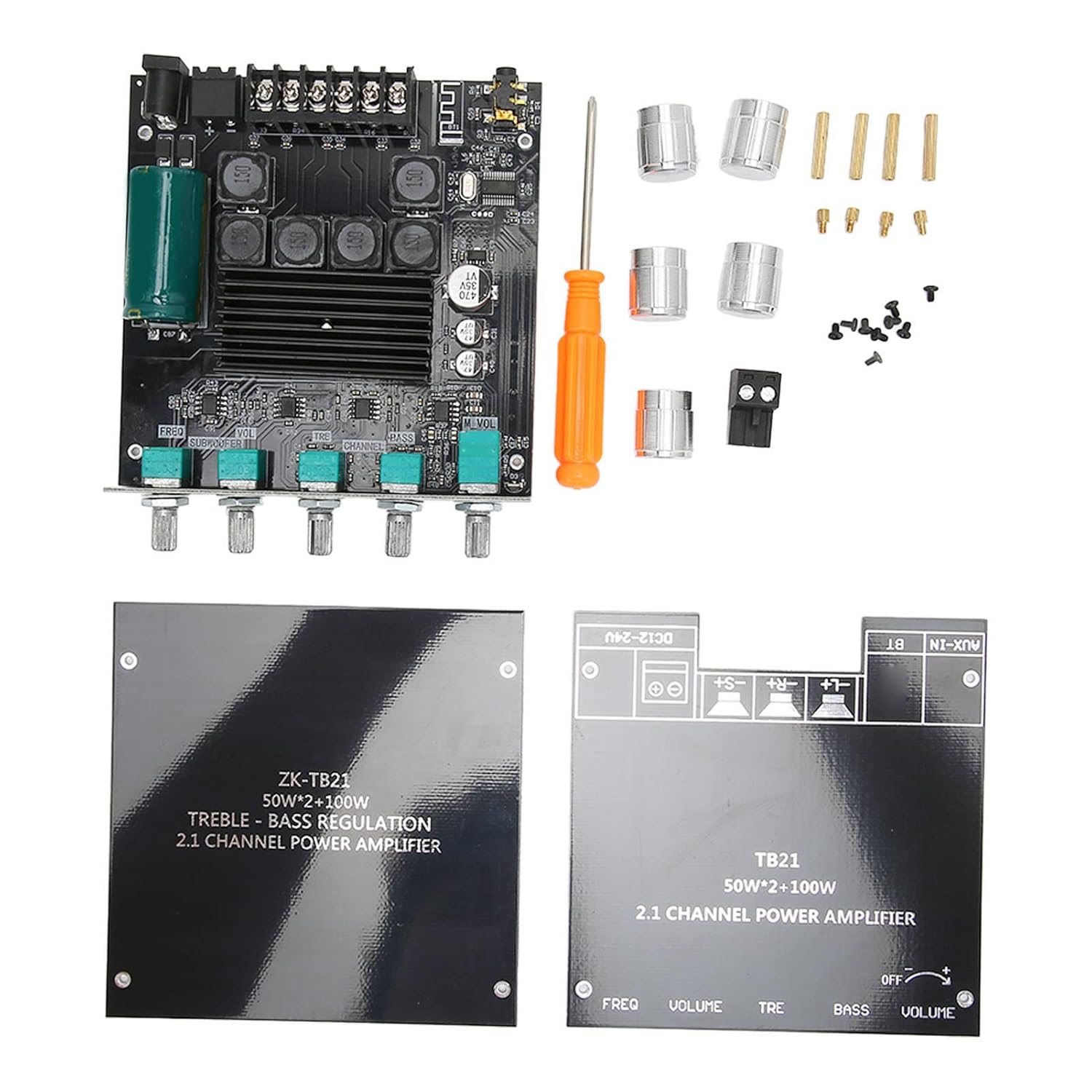 Adium Wireless Subwoofer Amp Module, BT Power Amplifier Board Dual ...