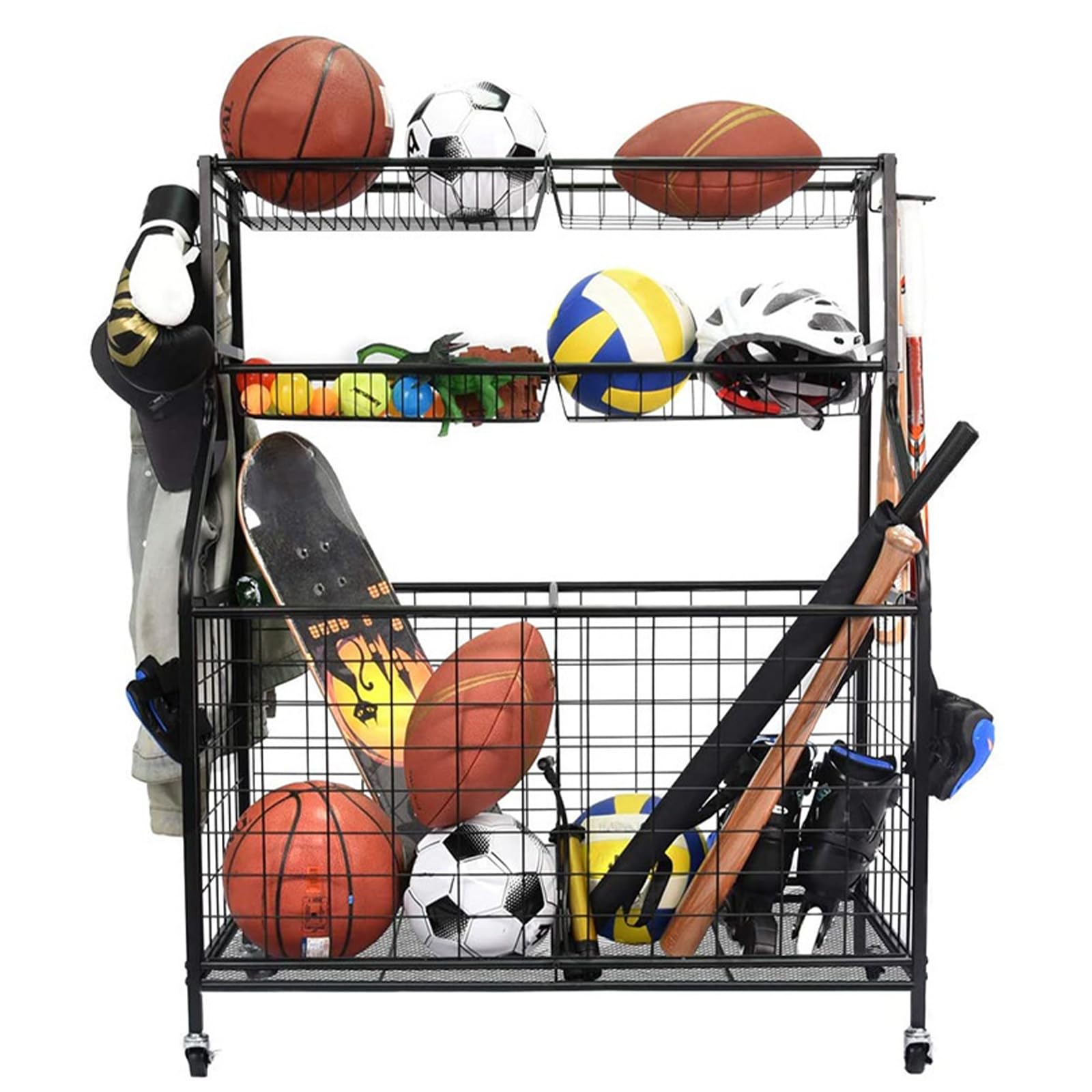 Garage Sports Equipment Organizer, Ball Storage Rack, Ball Storage ...