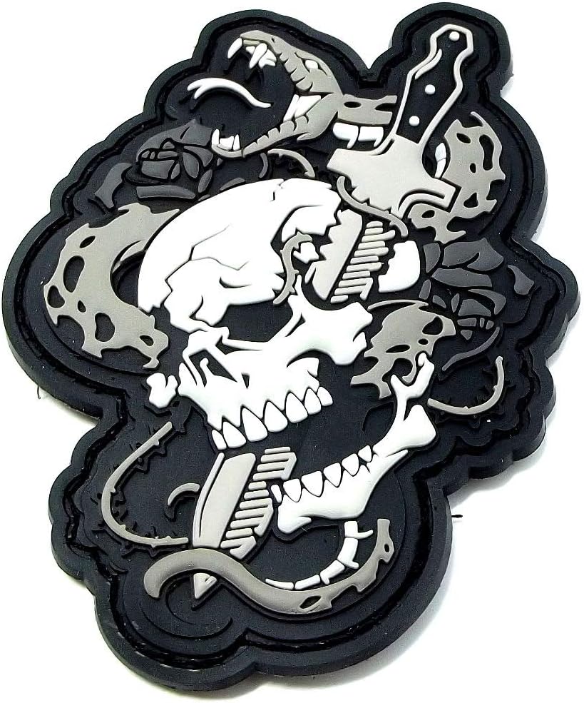Amazon.com: Milspec Monkey - Skull Snake - PVC Morale Patch - Urban ...