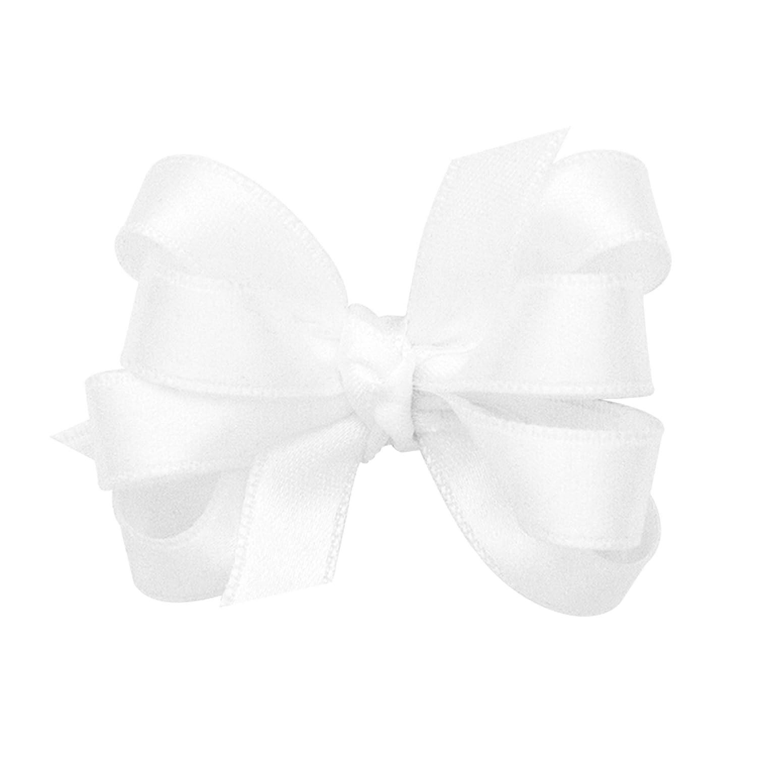 Amazon.com: Wee Ones Girls' Classic French Satin Double Hair Bow on a ...