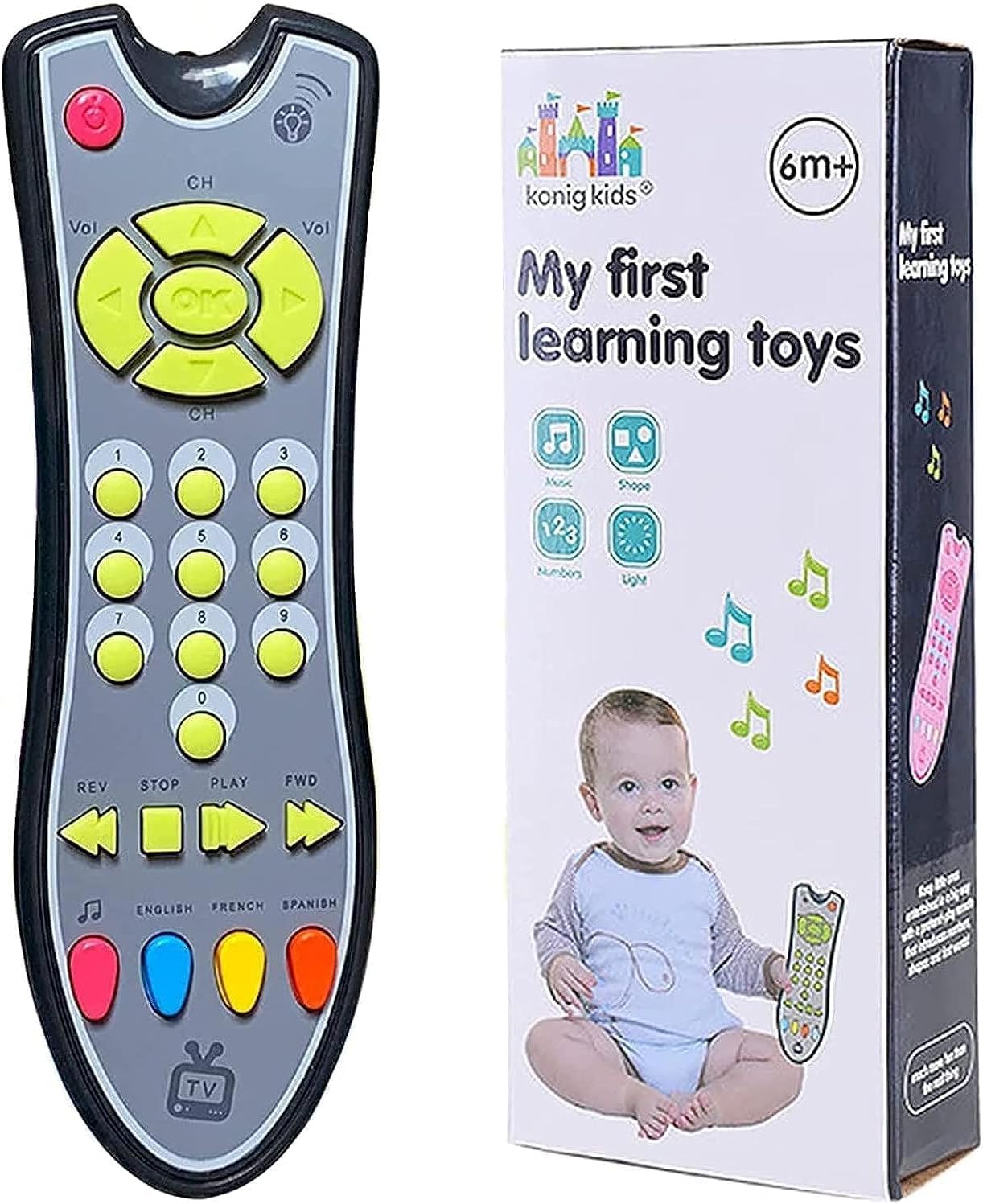 Baby TV Remote Control Learning Toy, for 6 Months+ Baby,My First ...