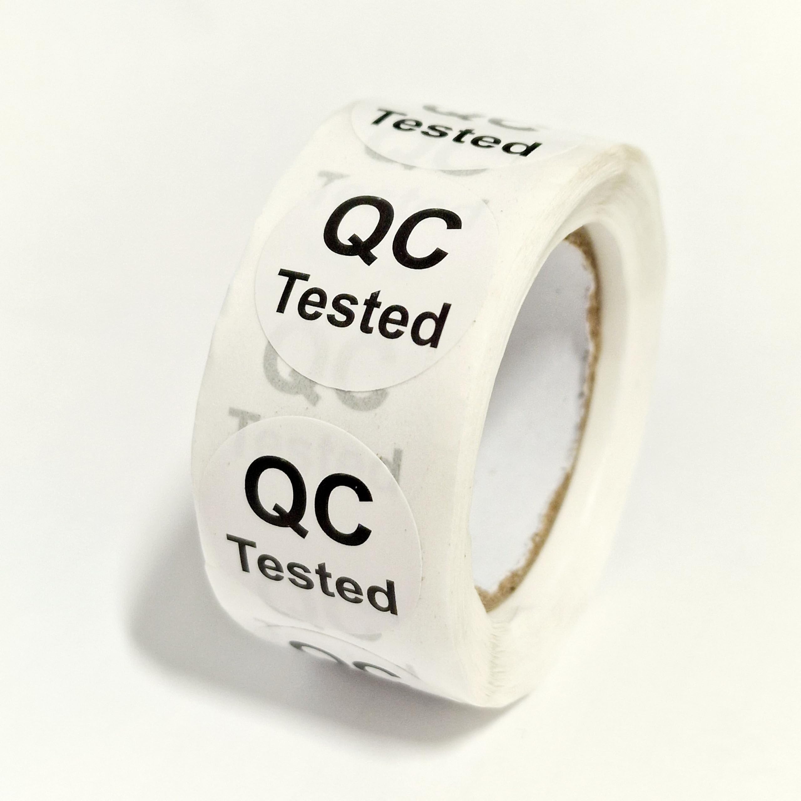 MajorCrafts 500 Labels per roll 2.5cm 1" QC Quality Control Round ...