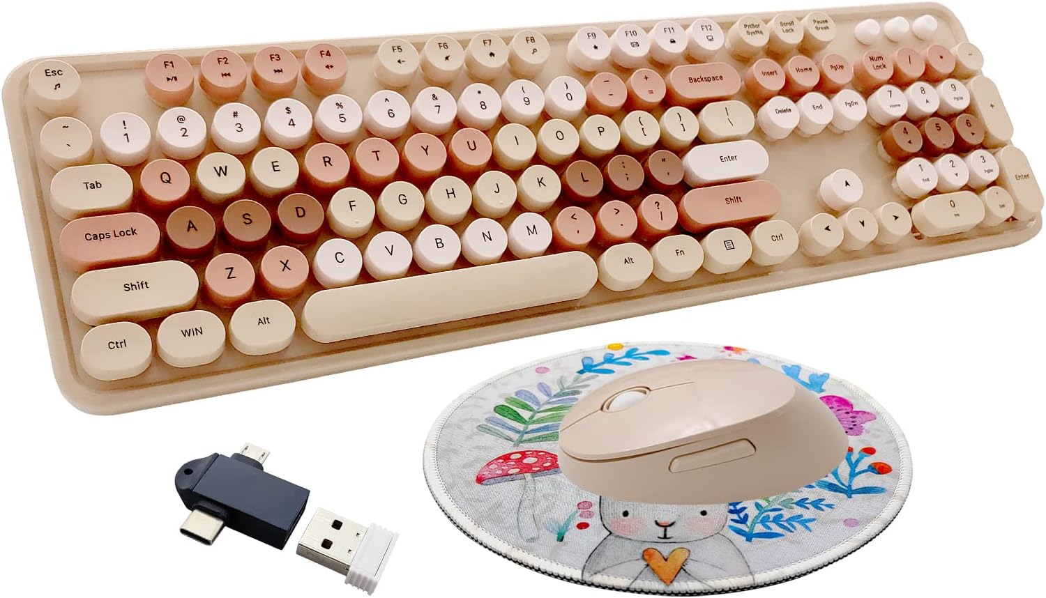 Amazon.com: DeLUX Full Size Backlit Wireless Thin Ergonomic Split ...