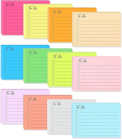 Amazon.com : (12 Pack) to Do List Sticky Notes, 3x4 in Post, 504 Sheets ...