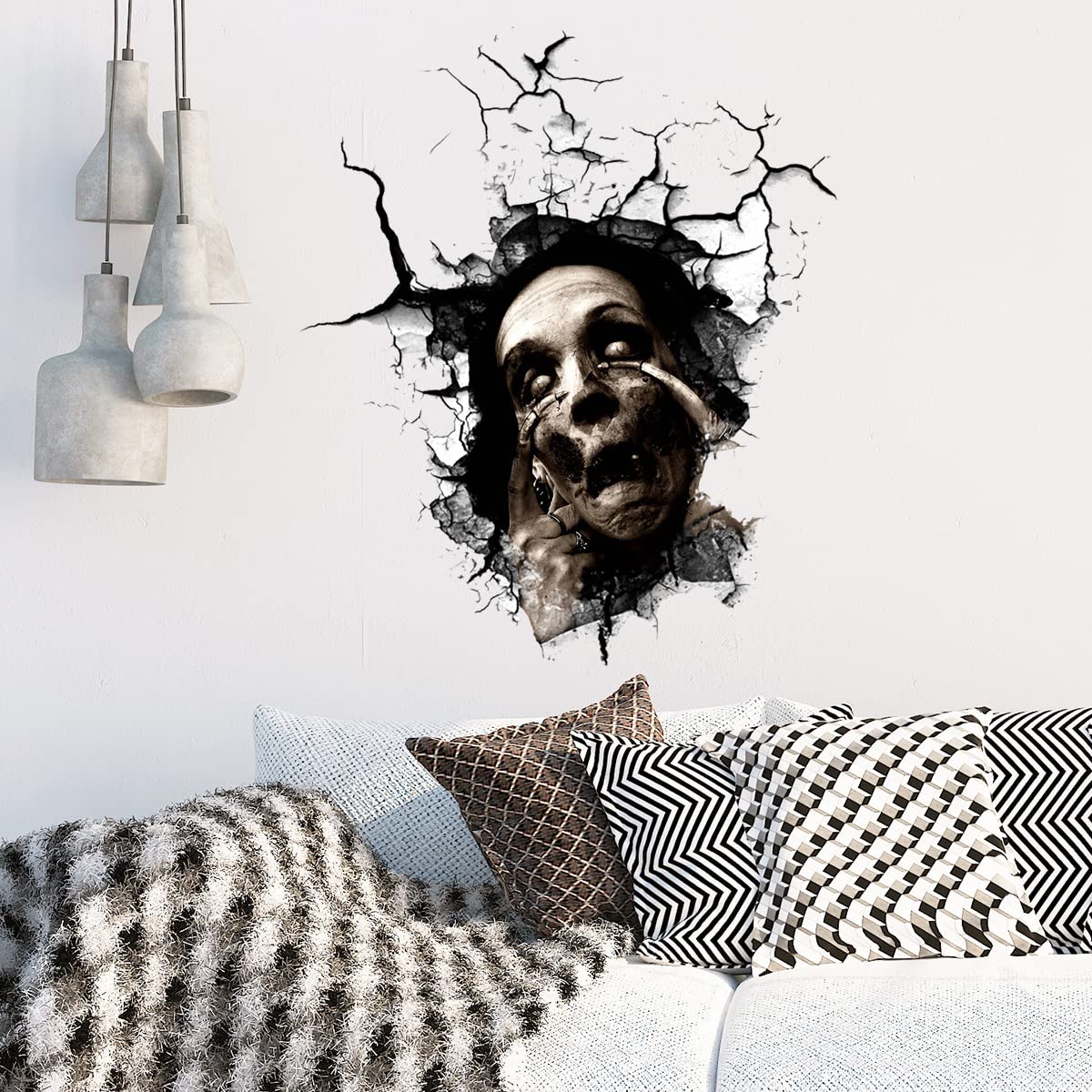 Amazon.com: GGBOY 3D Halloween Wall Decals, Male Ghost Halloween Wall ...