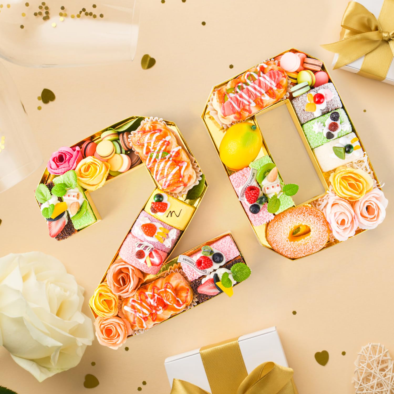 Snapklik.com : Cardboard Number For Charcuterie 20 Set Fillable Tray 10 ...