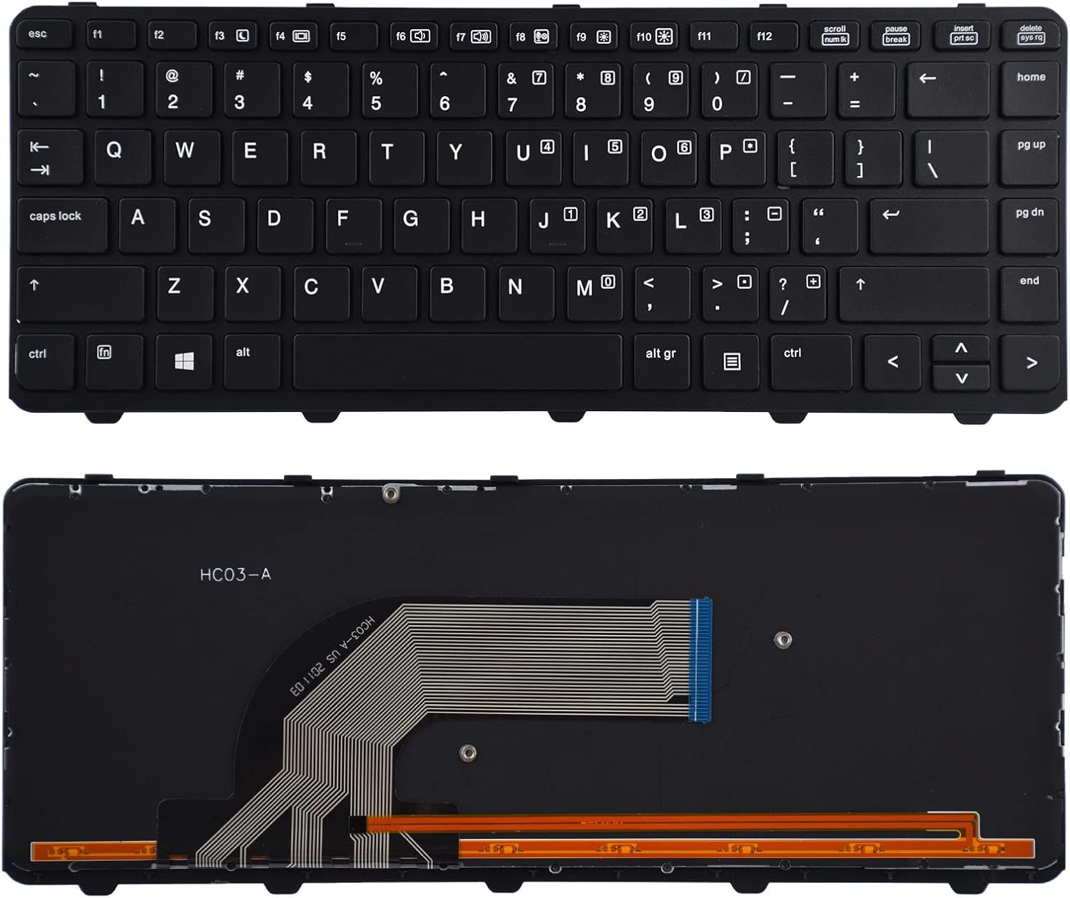 Amazon.com: SUNMALL Replacement Backlit Keyboard Compatible with HP ...