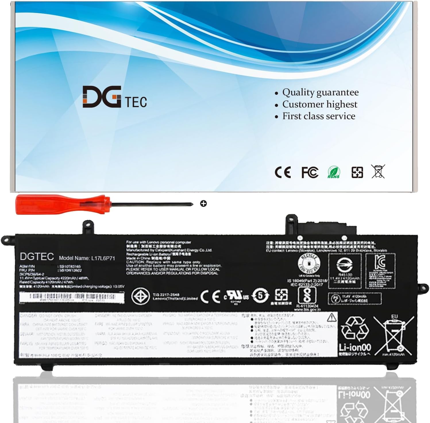 Amazon.com: DGTEC L17L6P71 01AV472 Laptop replacement Battery For ...