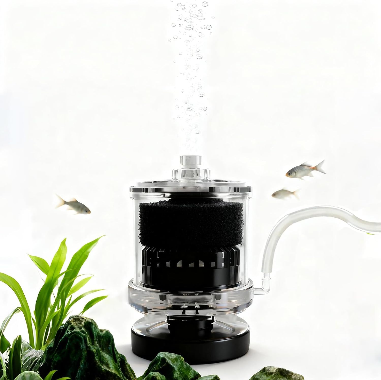 SUAOEO Mini Aquarium Filter Bio,Small Fish Tank Bio Sponge Filter,Small ...