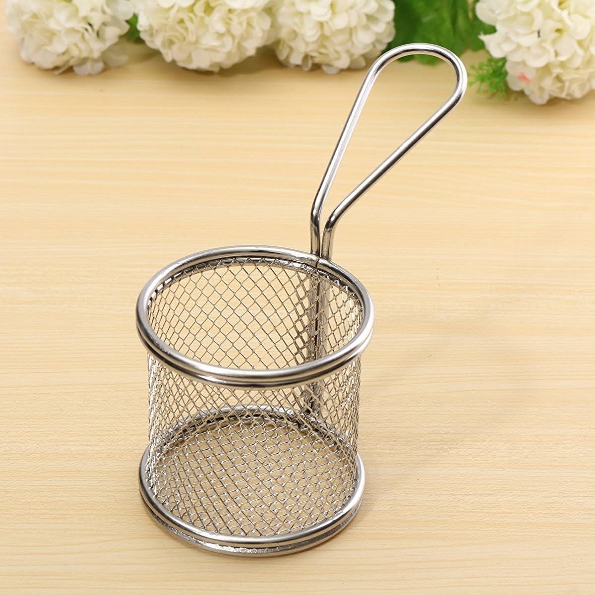 Amazon.com: Kitchen Stainless Steel French Fries Net Fry Fryer Basket ...