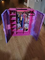 Amazon.com: Barbie Fashionistas Ultimate Closet & 6 Hangars, Purple ...