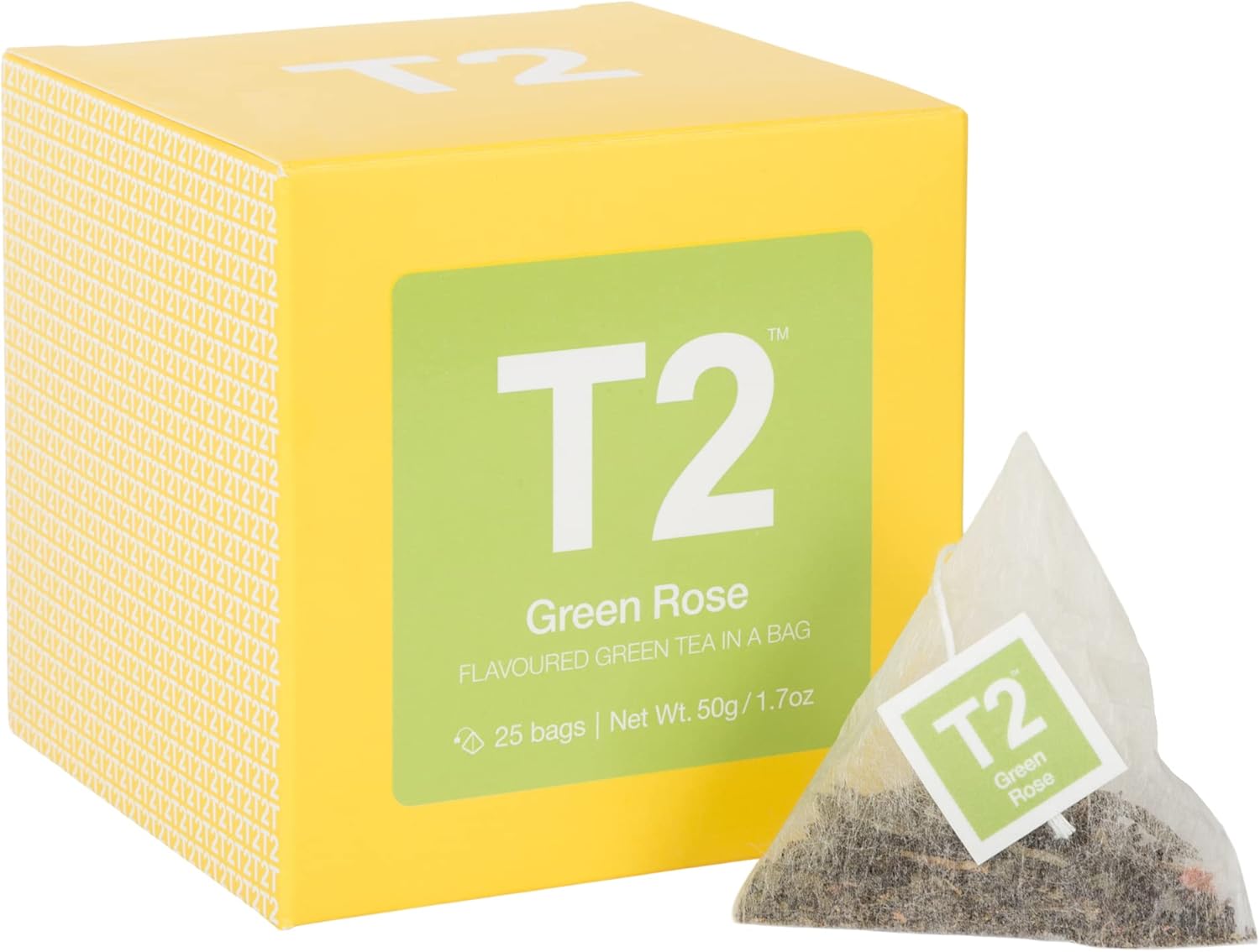 T2 Tea Green Rose, Green Tea Bag in Gift Cube, 25 Count : Amazon.com.au ...