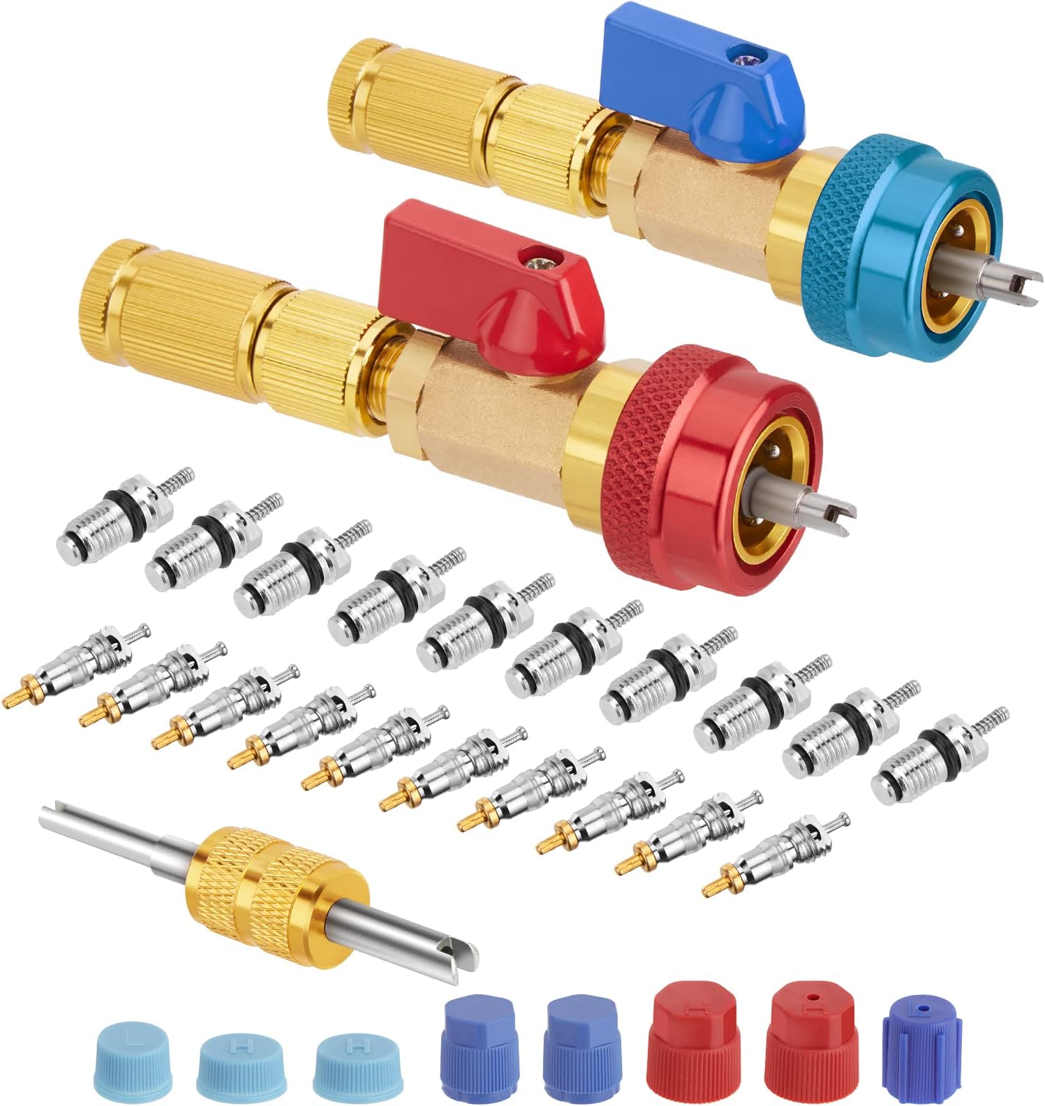 Amazon.com: Swpeet 102Pcs Air Conditioning Valve Core Accessories Kit ...