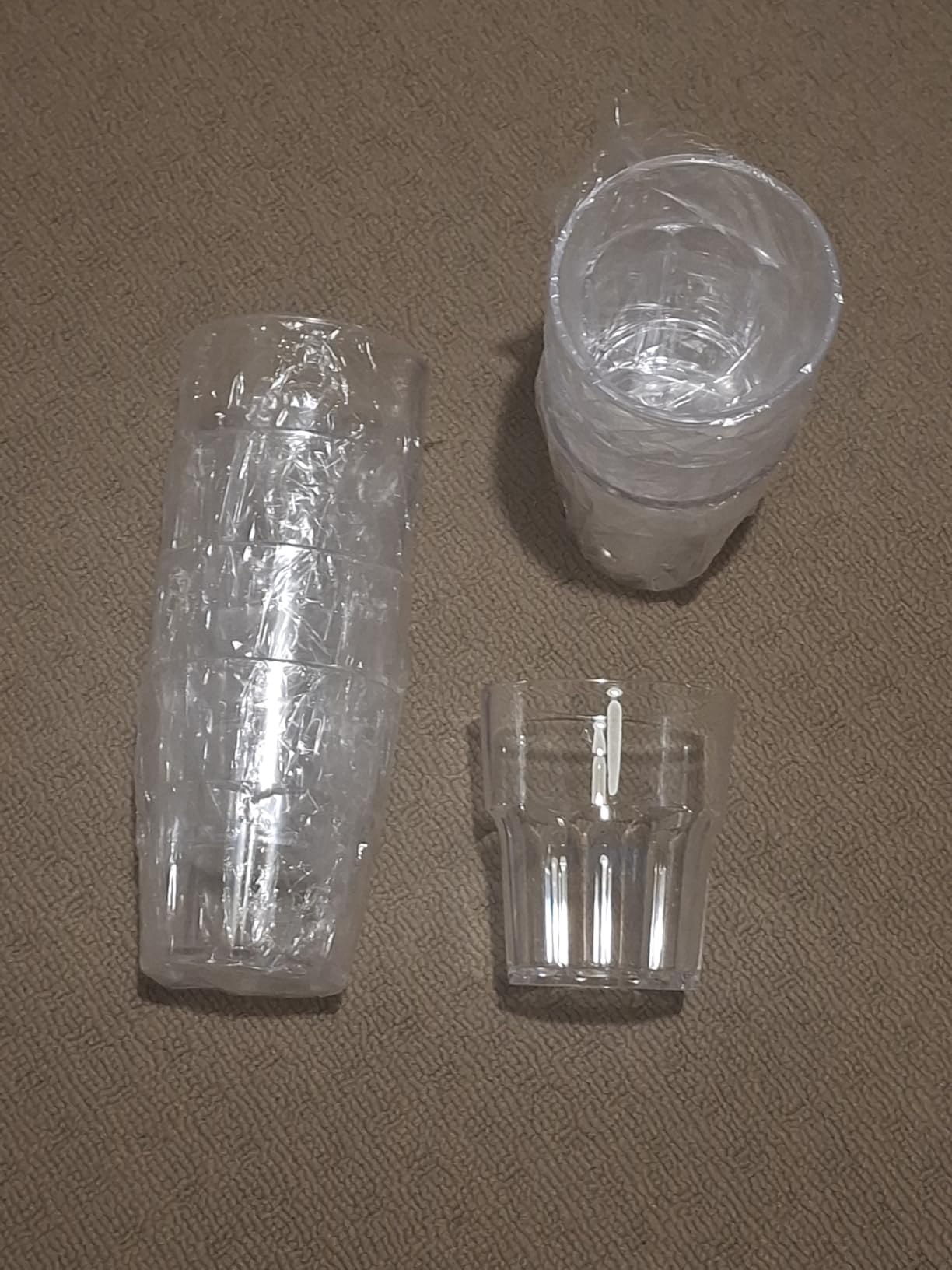 8Pcs Clear Plastic Drinking Glasses,Acrylic Beer Glass Octagonal Clear ...