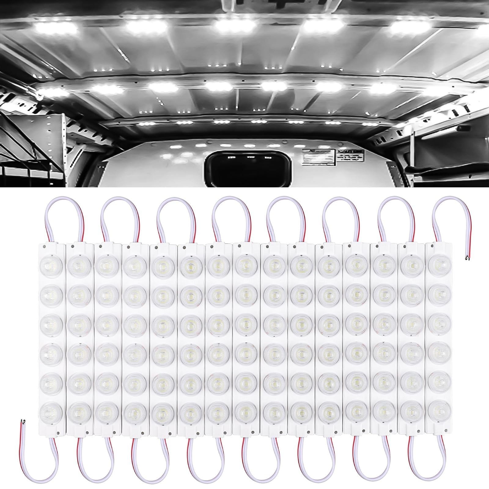 Snapklik.com : 12V 90 LEDs Van Interior Lights Kit, Super Bright ...