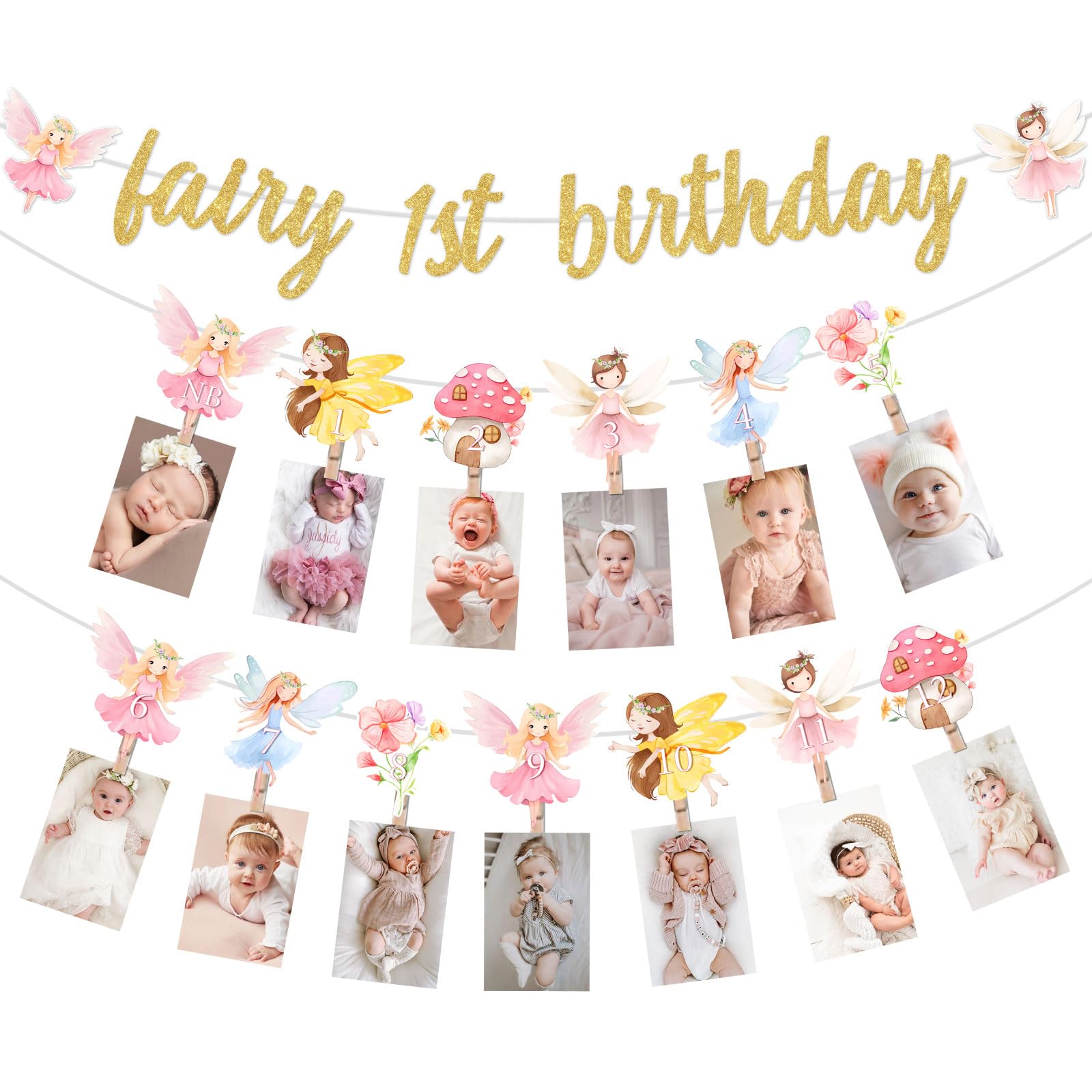 Amazon.com: My Fairy First Birthday Decorations - Fairy 1st Birthday ...
