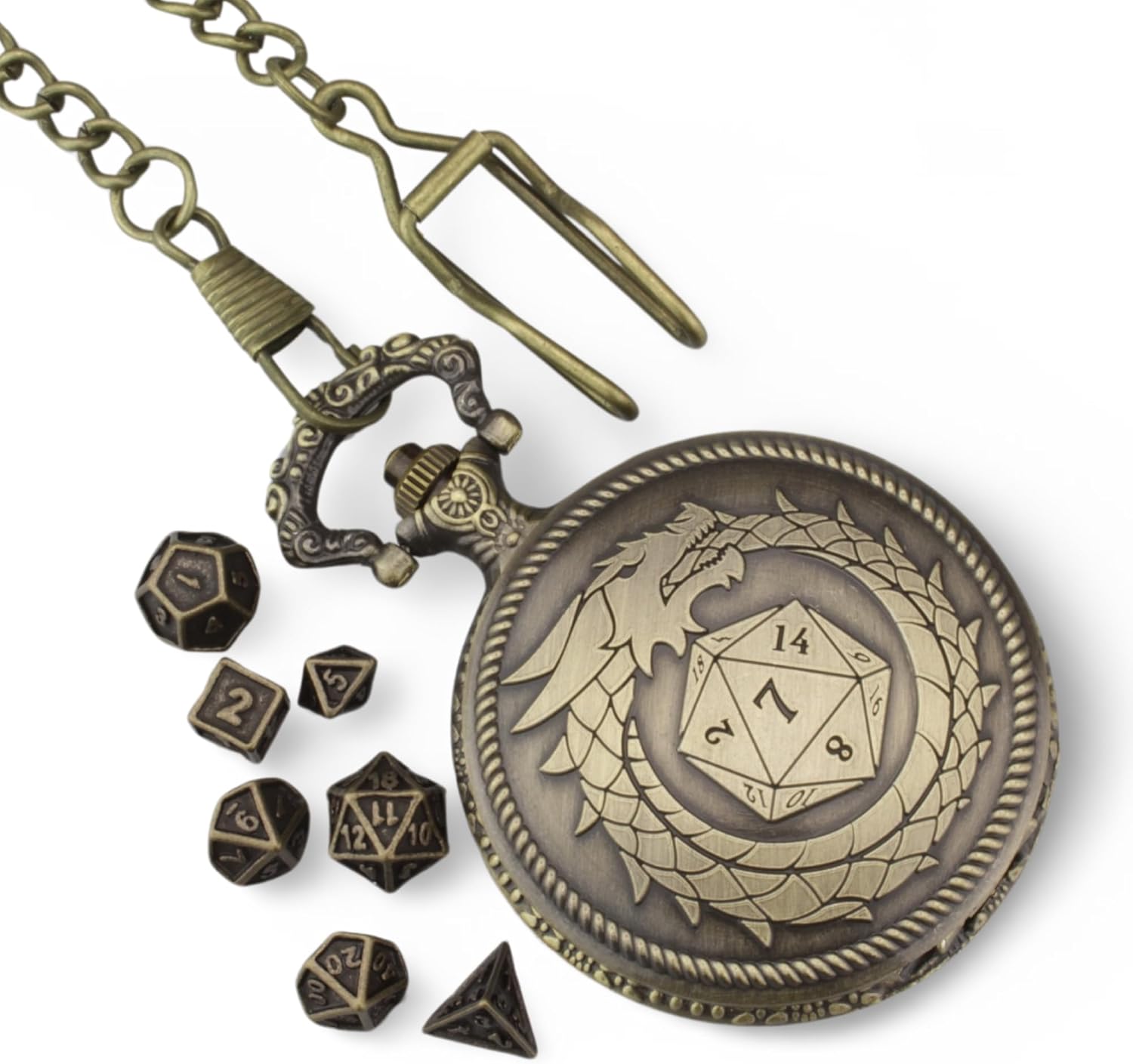 Amazon.com: Galdor's Guild Travel DND Pocket Watch & Mini Metal ...