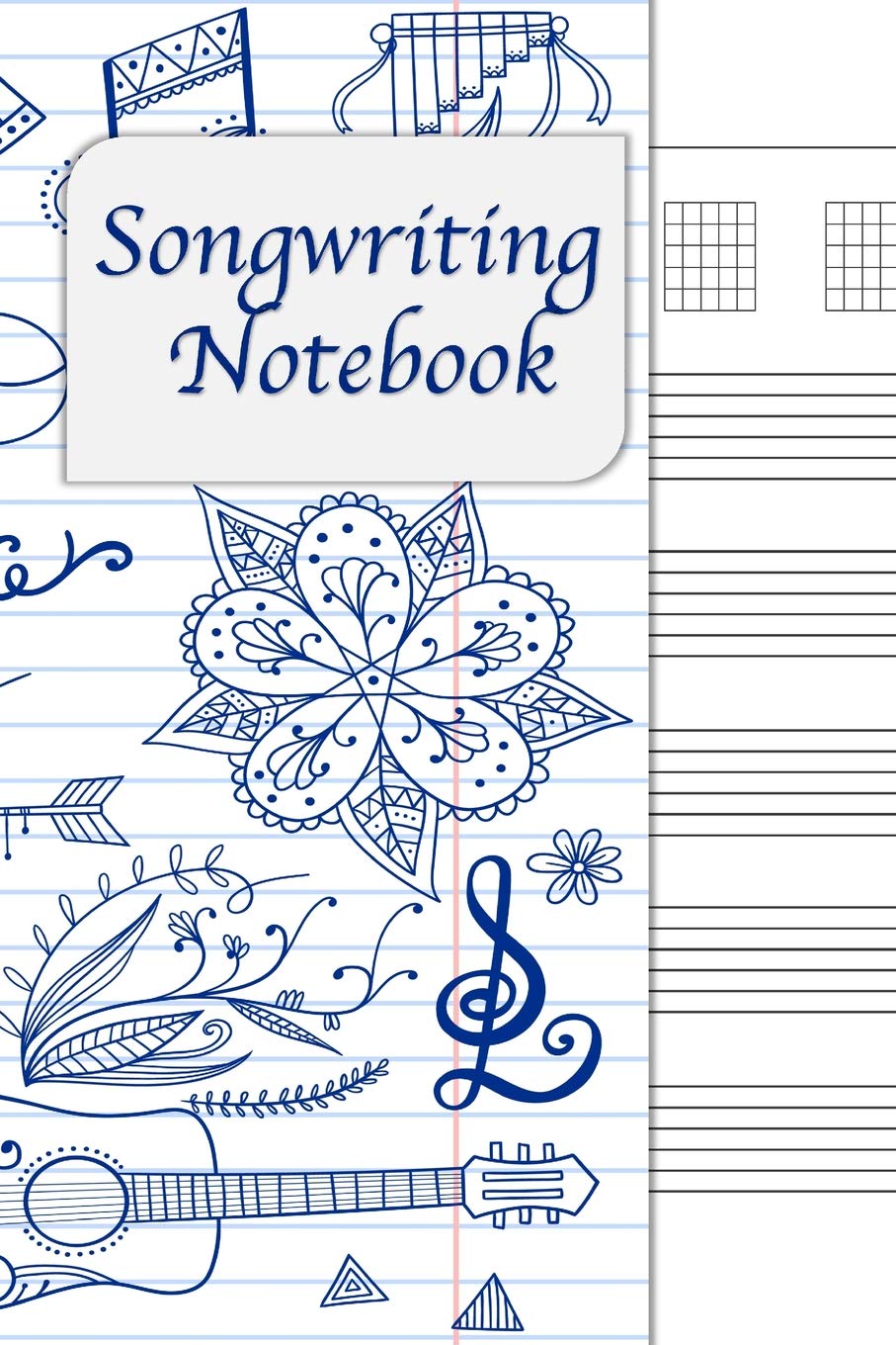 Songwriting Notebook Lyrics Journal Cornell Notes And Staff Paper Room ...