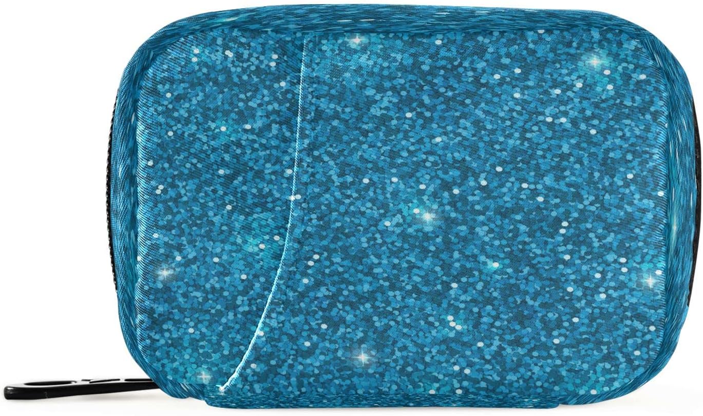 Amazon.com: Plaaee Pill Organizer Glitter Pattern Blue Sparkles Pill ...