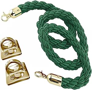 IEOWY Barrier Ropes, Twisted Post Ropes Wall Mounted, Hanging Stanchion ...