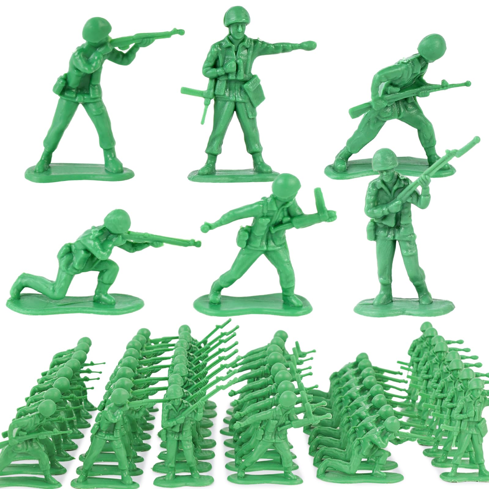 Amazon.com: 3 otters 80PCS Army Men Action Figures, Plastic Army Men ...