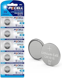 Amazon.com: PKCELL 5 Pack CR1616 3V Lithium Battery CR 1616 Battery for ...
