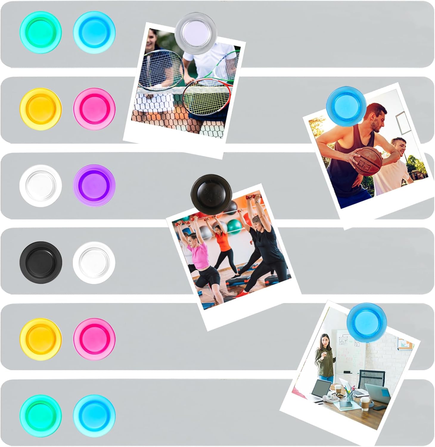 Amazon.com : Magnetic Board for Wall withMagnets 6PCS Magnet Bulletin ...