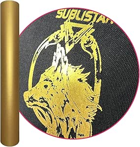 Amazon.com: Metallic Gold DTF Transfer Film, Reflective Heat Transfer ...