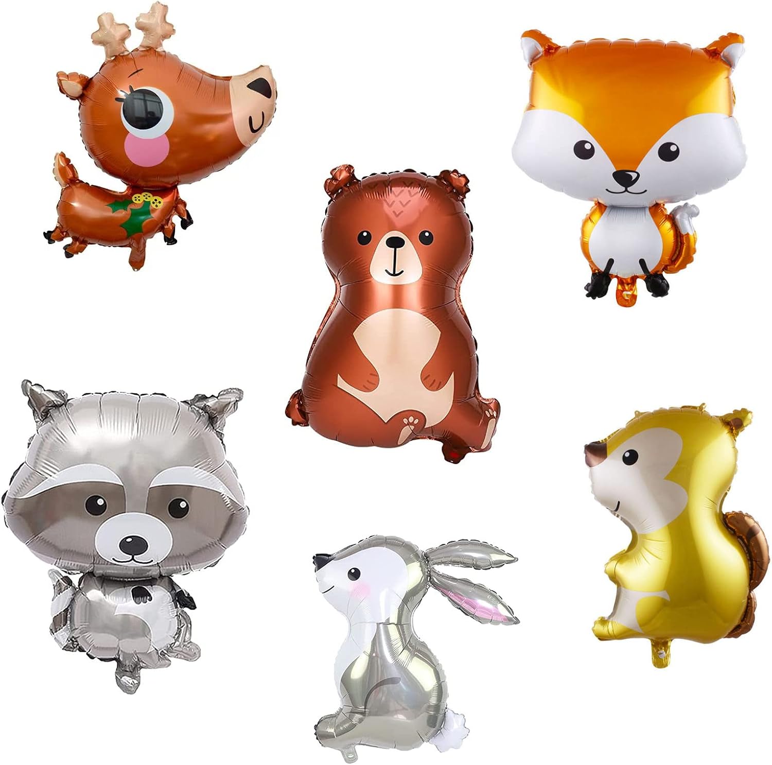 7 Pcs Safari Balloons, Animal Balloons For Kids, Jungle Balloons ...