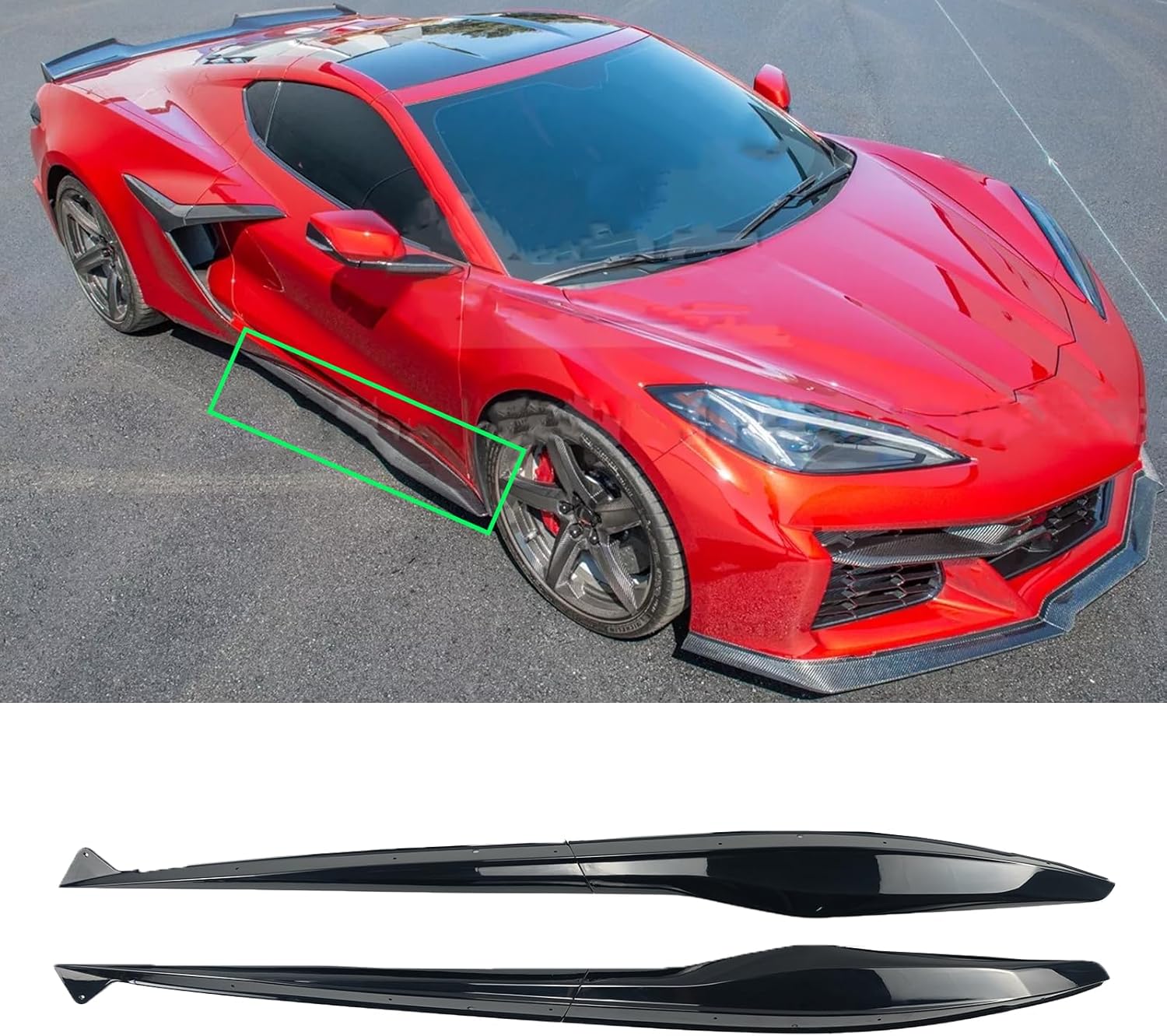 Amazon.com: skkyoro Side Skirts Compatible with for Corvette C8 Z06 ...