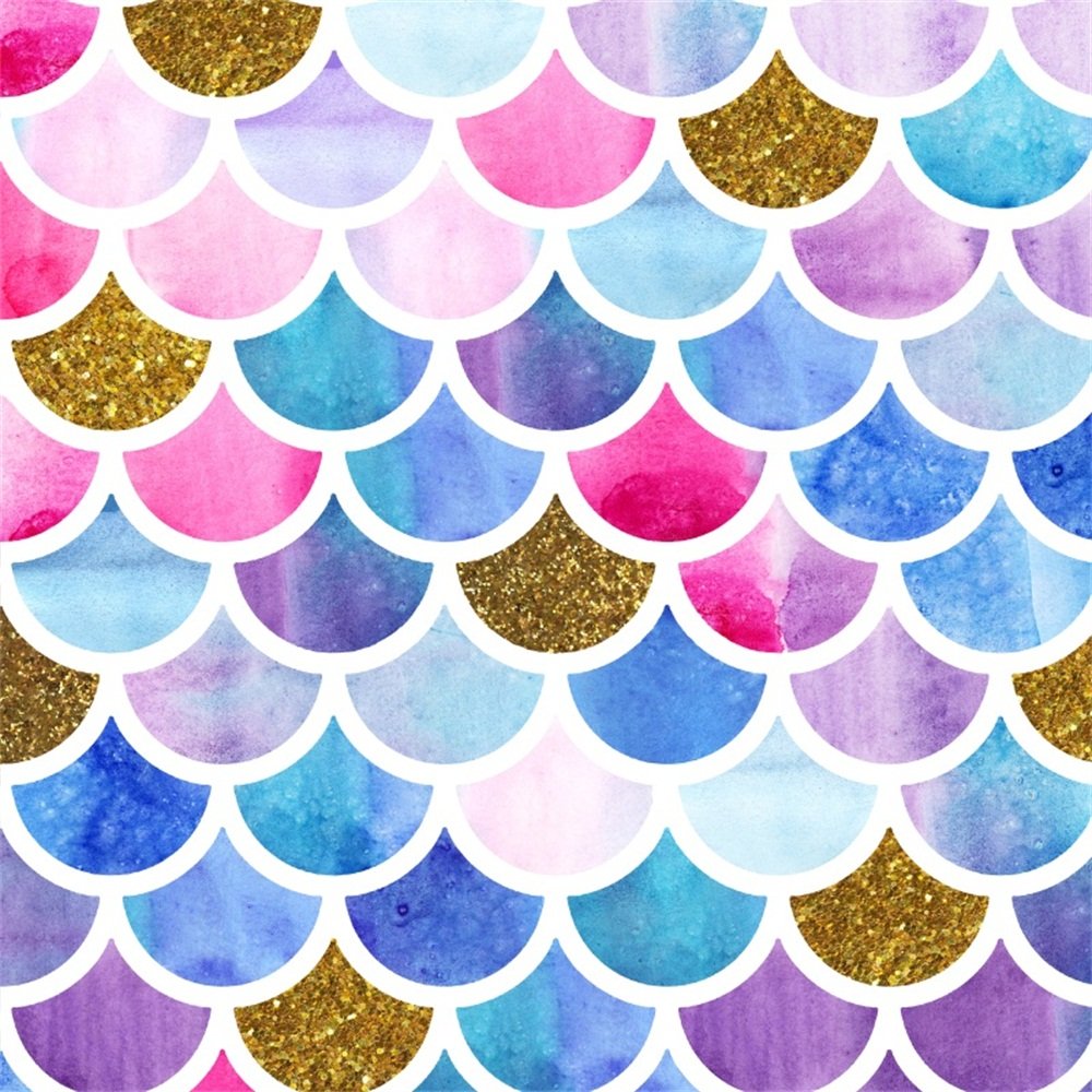 Glitter Mermaid Scales Background