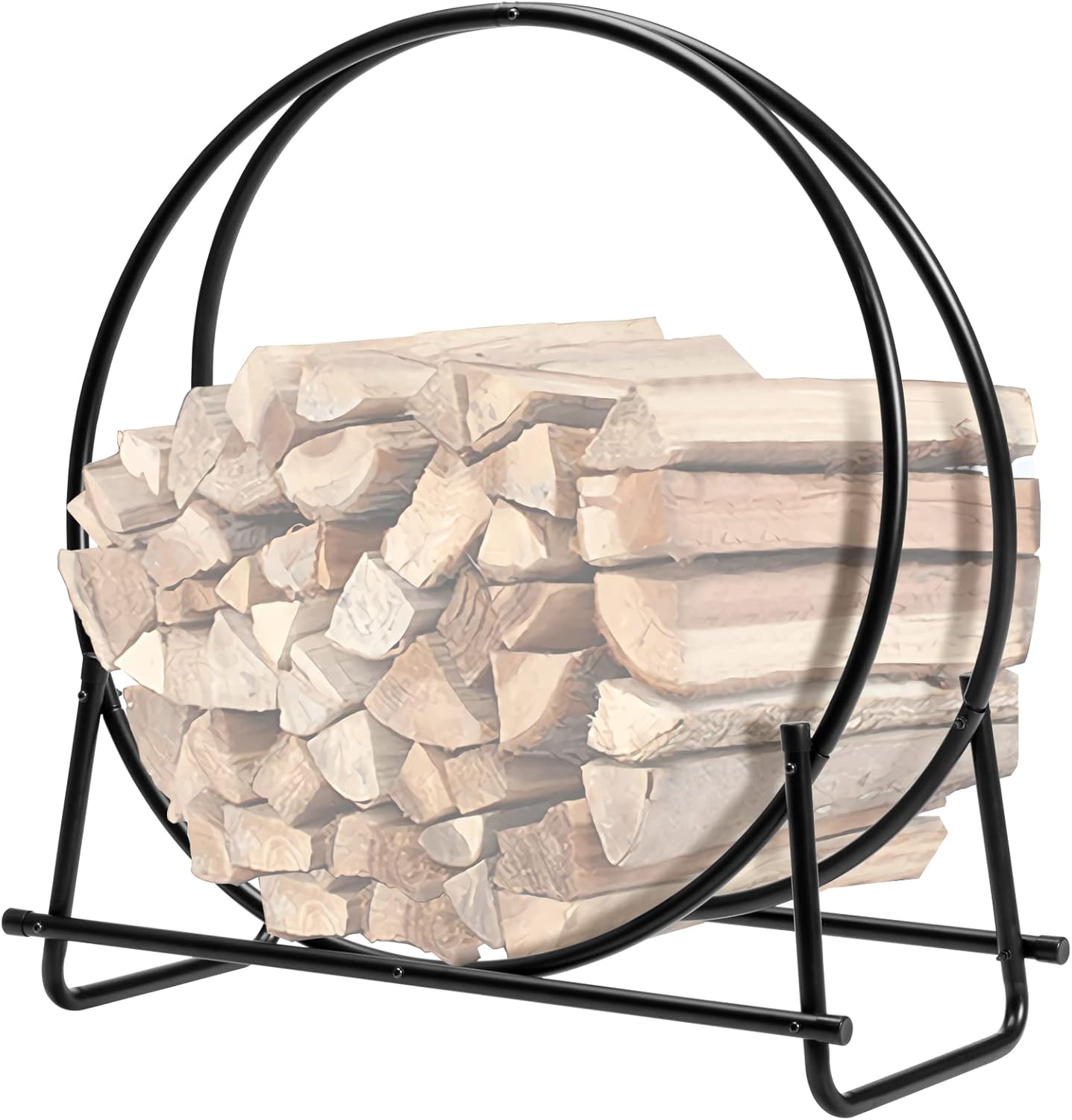 Amazon.com : COSTWAY 30" Firewood Log Rack Hoop Tubular Steel Wood ...