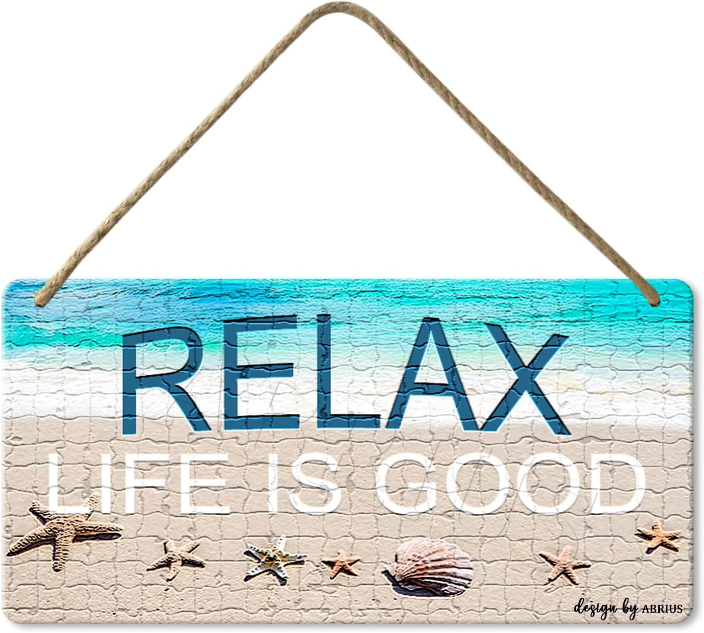 Amazon.com : Relax Life is Good, Beach Sign Decor Hanging Sea ...