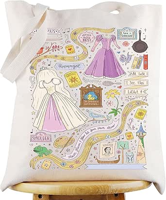 Amazon.com: KEYCHIN Princess Gold Hair Tote Bag Princess Fairy Tale ...